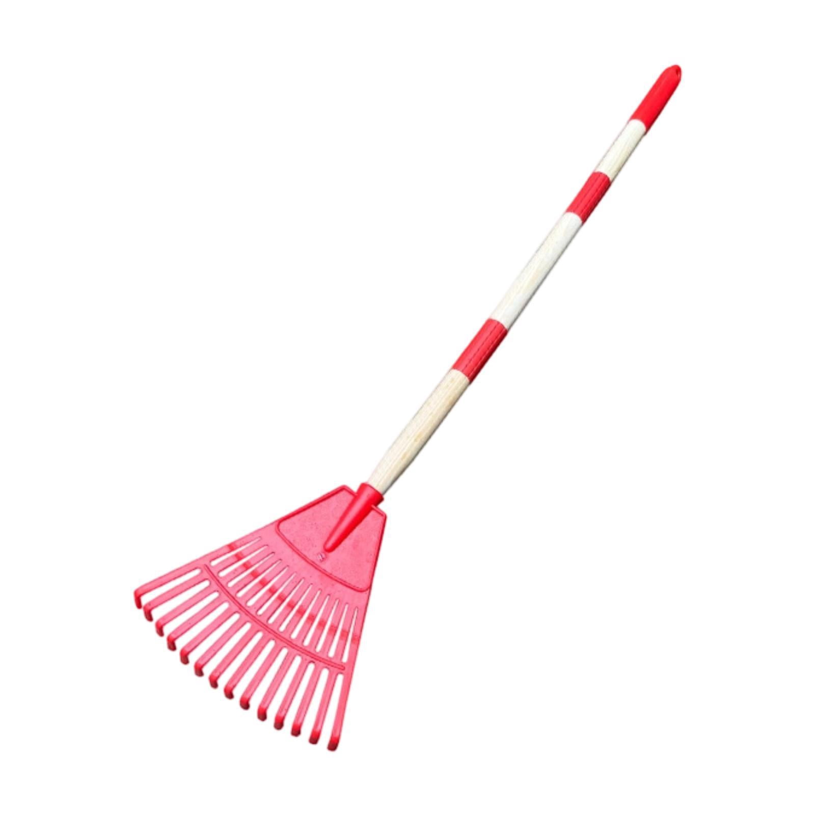 oshhni Leaf Rake Steel 14 Tines Heavy Duty Kids Rake for Shrub Children ...