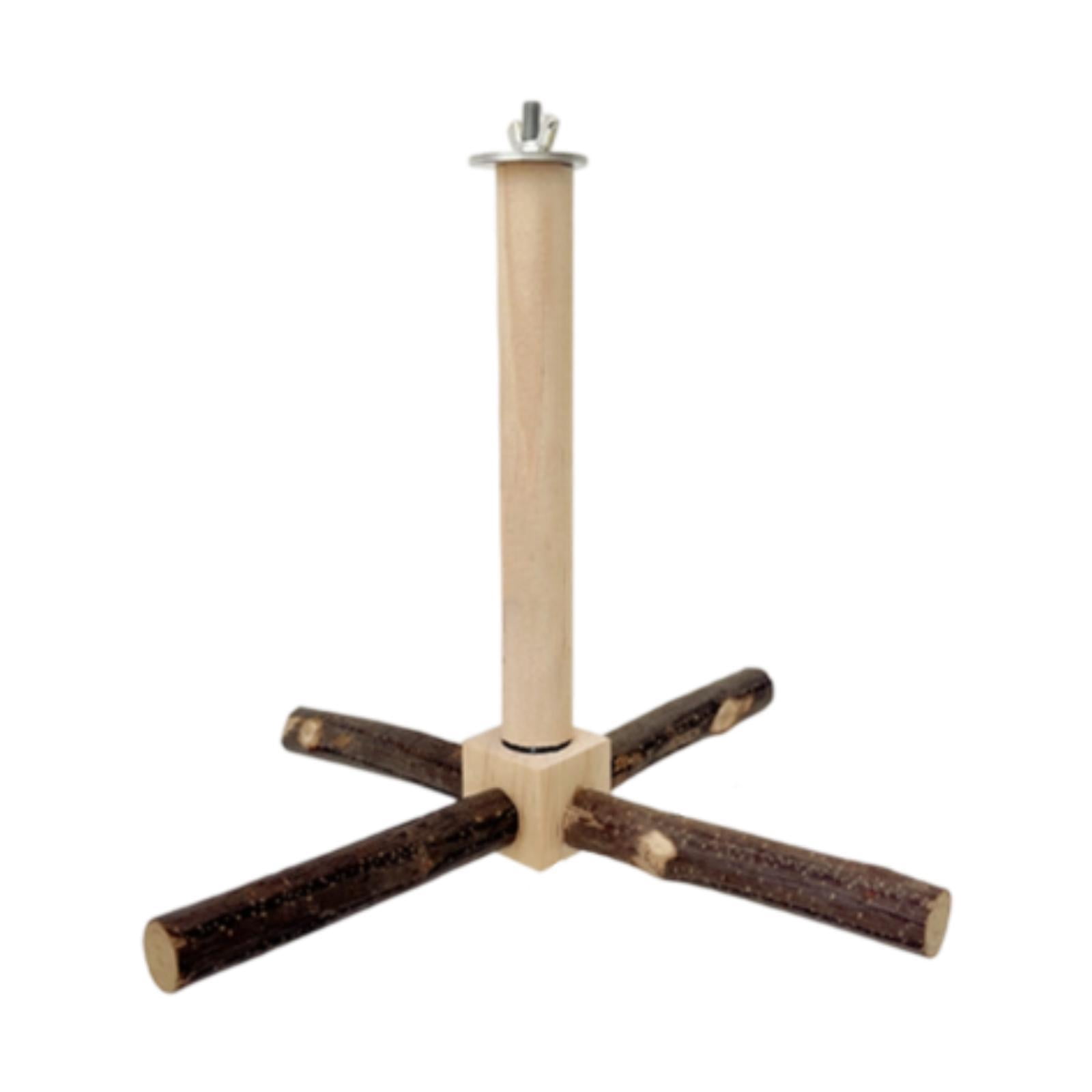 oshhni Parrot Perch Rotating Wooden Bird Stand Pole for Cockatiels ...