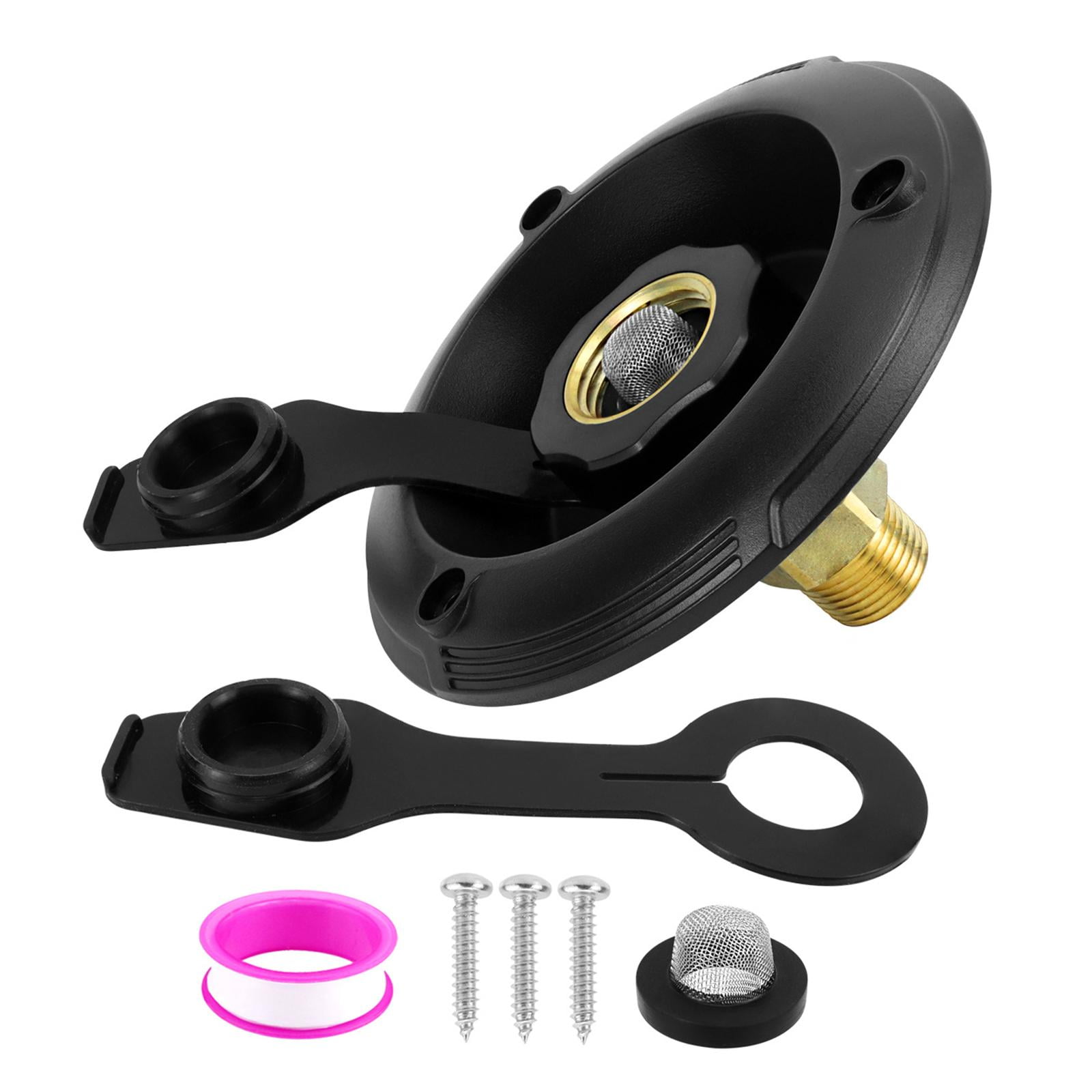 oshhni RV City Water Fill Inlet Flange Check Valve Brass RV Water ...