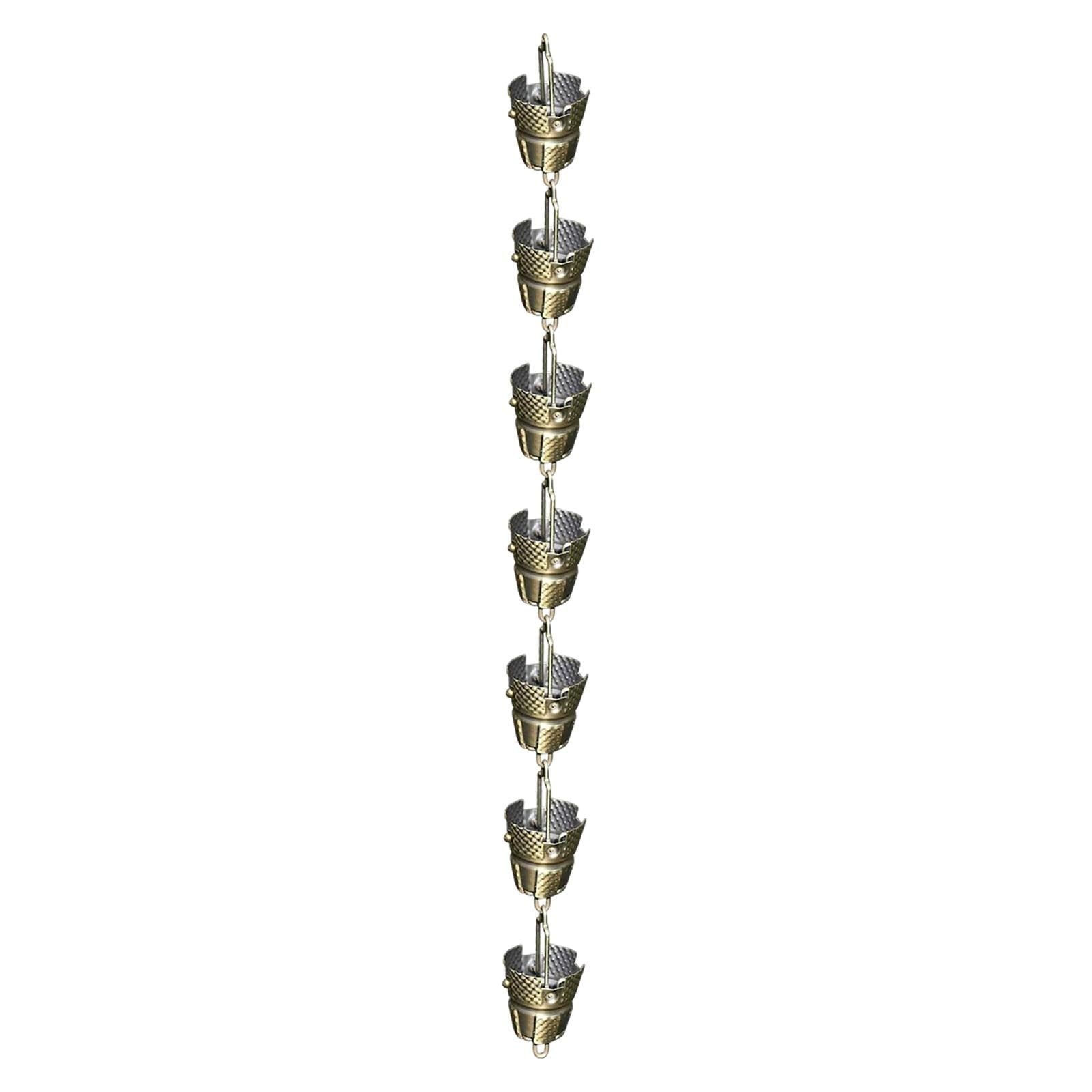 oshhni Rain Chain Rainwater Catcher,Iron Metal 39.37inch Rainwater ...