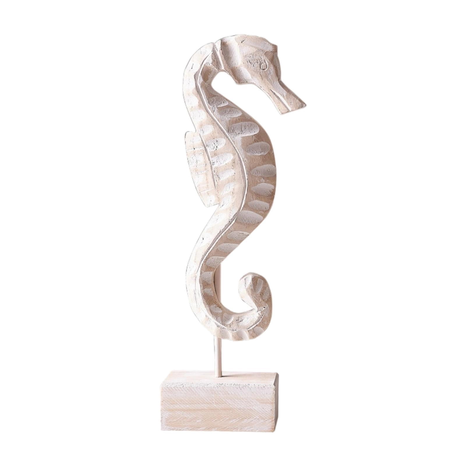 oshhni Wood Statue Beach Table Decor Art Figurine for Bathroom Beach ...