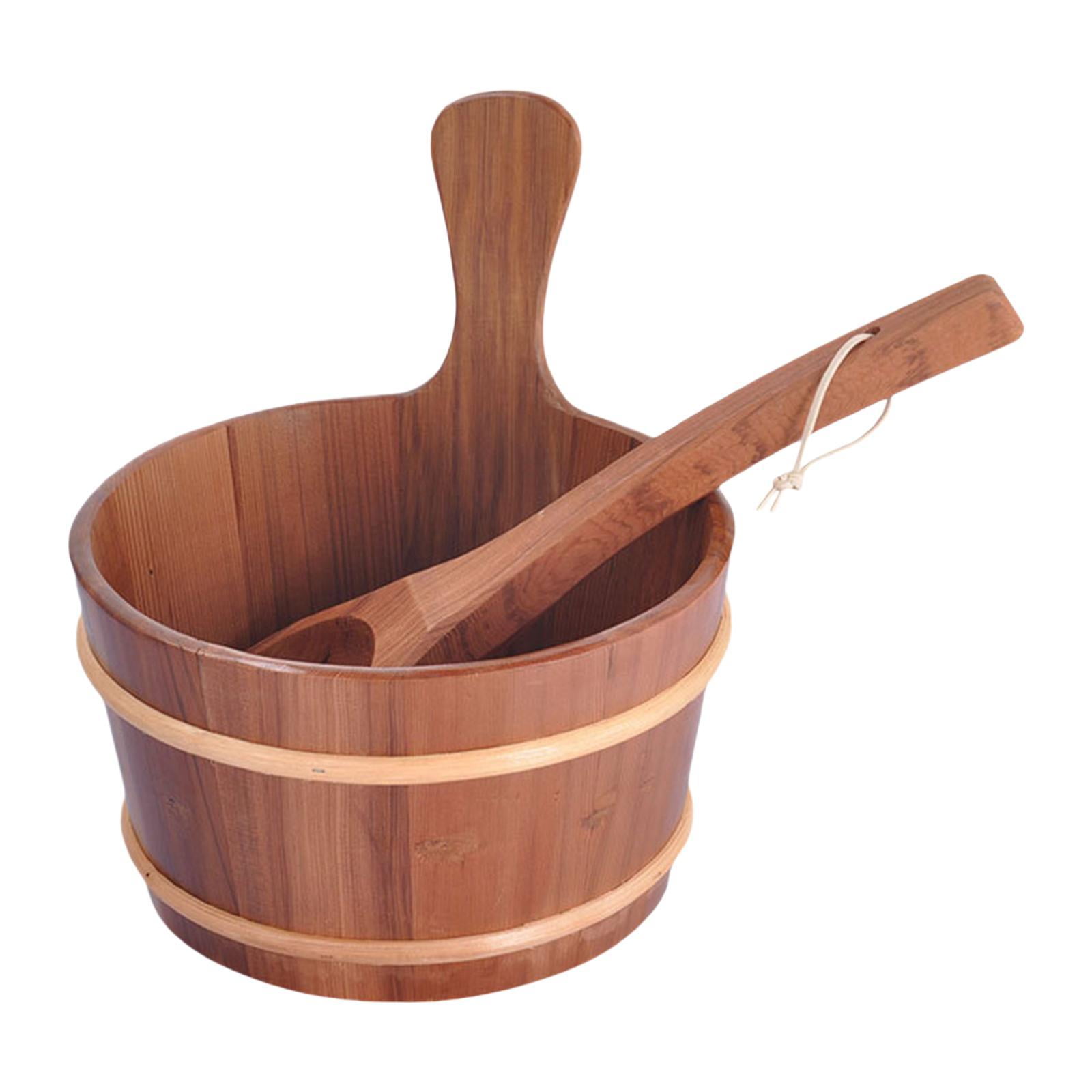 oshhnii 4L Milk Pail Versatile Sauna Bucket and Ladle for SPA Swimming ...
