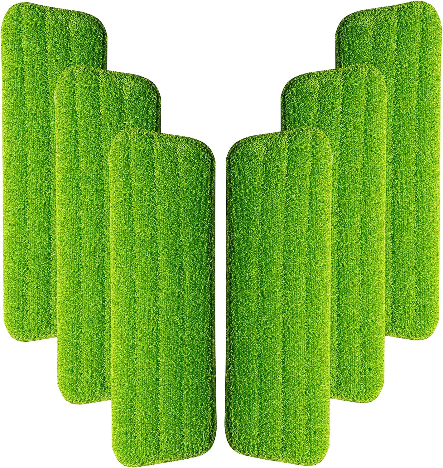 Set of 6 Microfiber Mop Replacement Pads for Wet/Dry Mop Floor Cleaning ...
