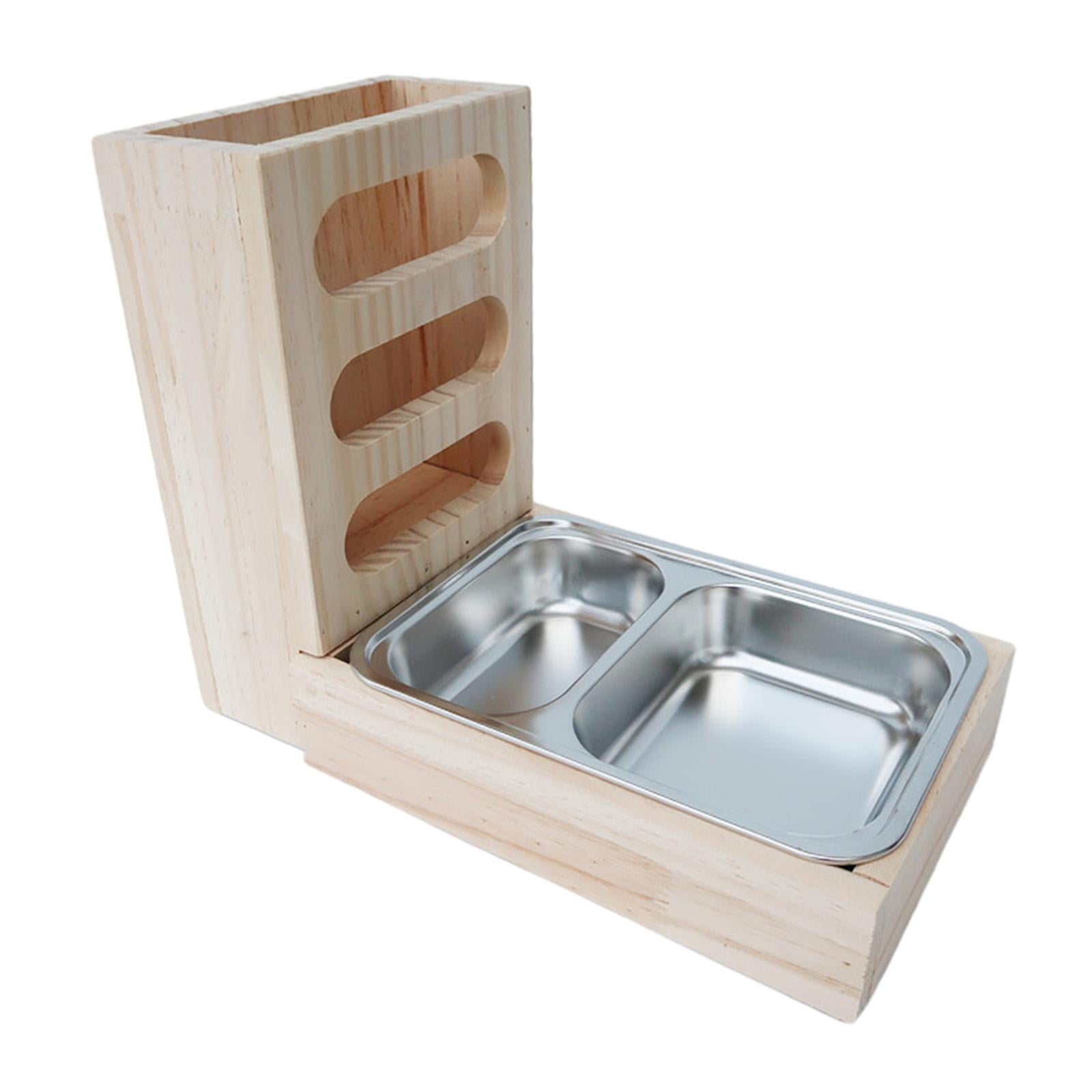 oshhnii Bunny Feeder Manger Cage Multipurpose Hay Container Wooden ...