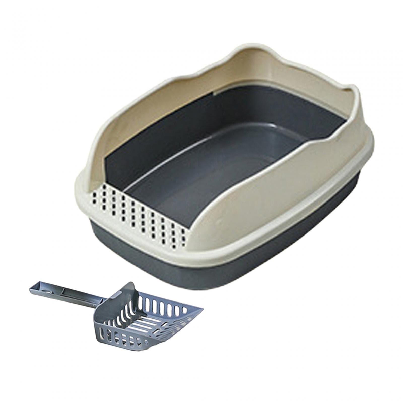 oshhnii Cat 58x41x20cm Large Space Bedpan High Sided Cat Sand Box gray ...