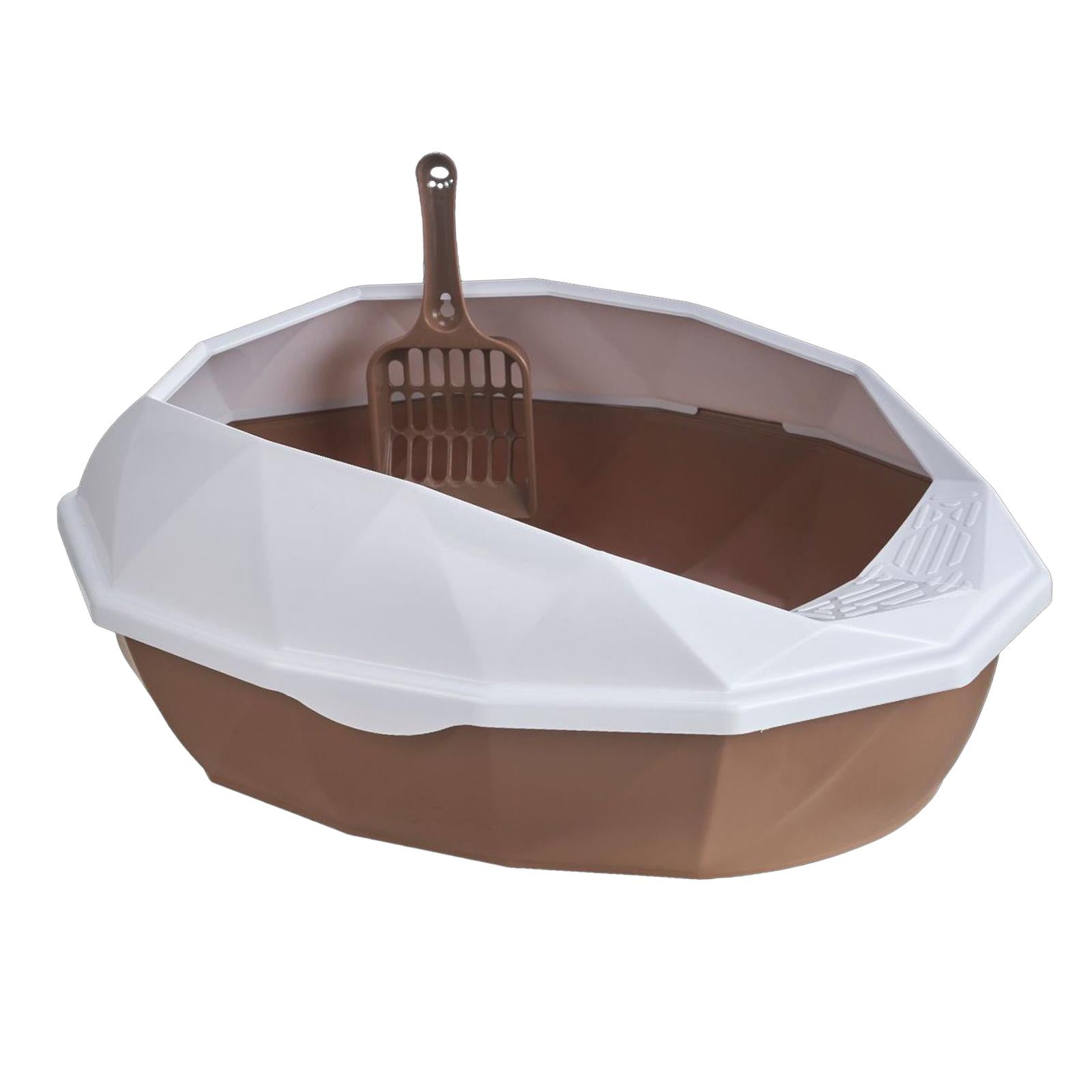 oshhnii Cat Litter Tray Cat Litter Container Semi Enclosed Pet Litter ...