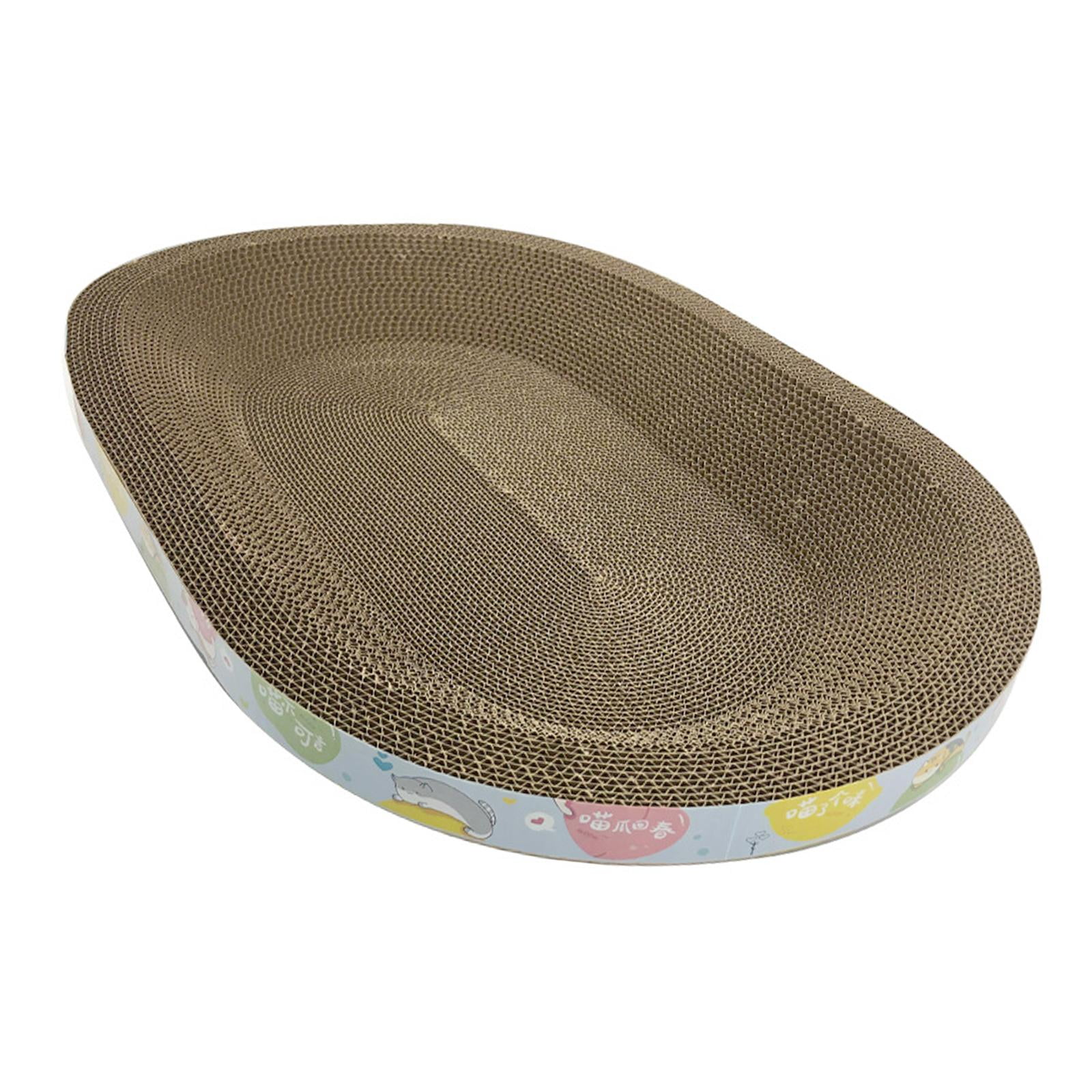 oshhnii Cat Scratch Bed Oval Shape Cat Scratcher Cardboard Bed for ...