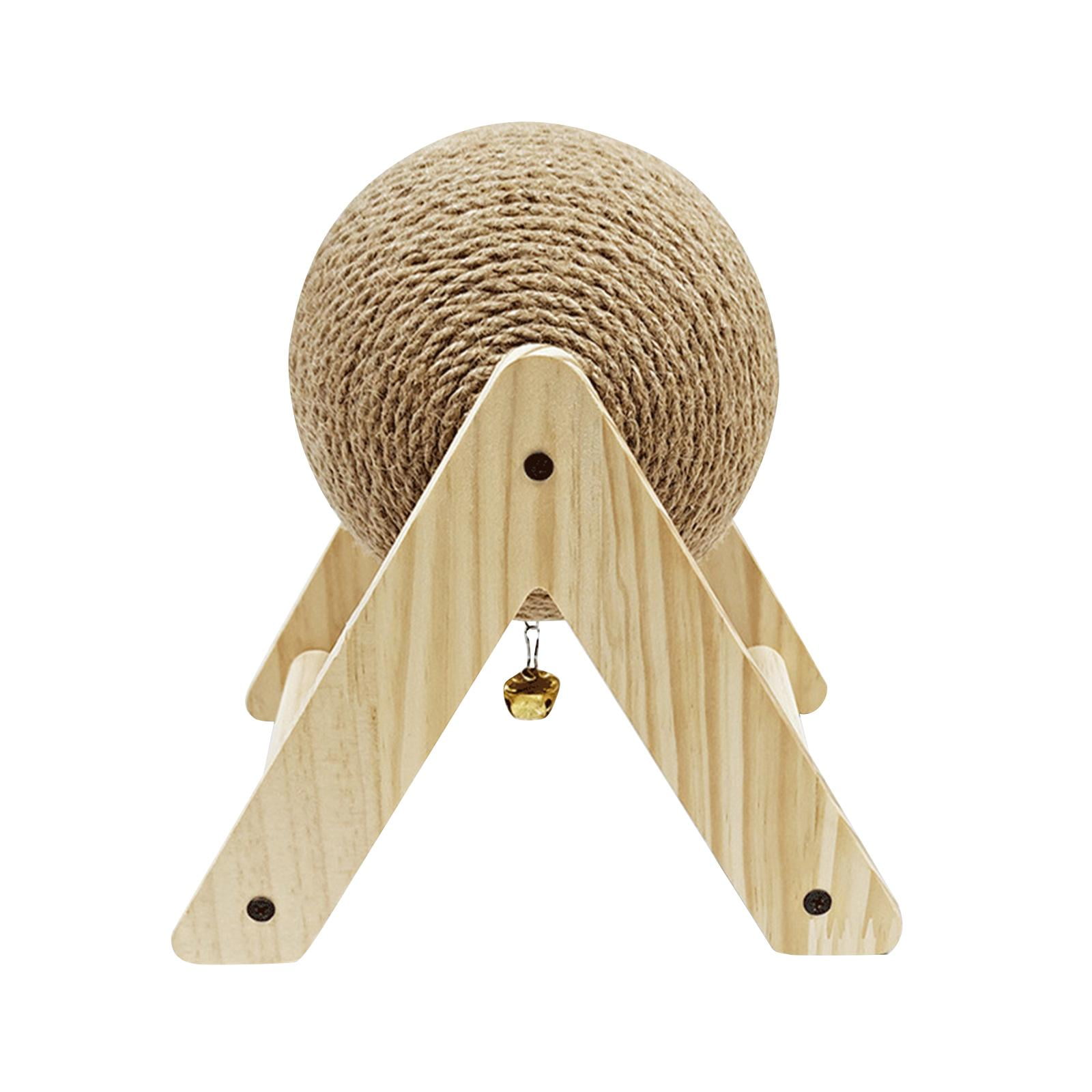 oshhnii Cat Scratching Ball Toy Wooden Stand Interactive Versatile V ...