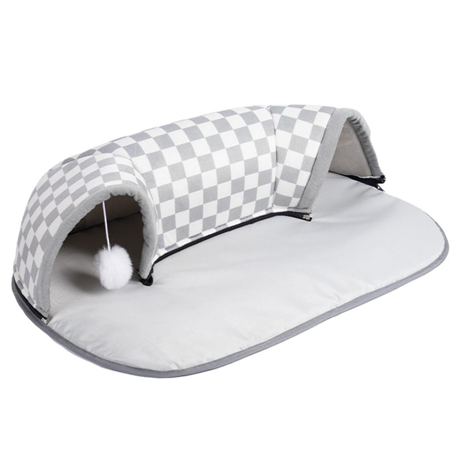oshhnii Creative Pet Cat Tunnel Bed Foldable Soft Cats Tunnel Tubes ...
