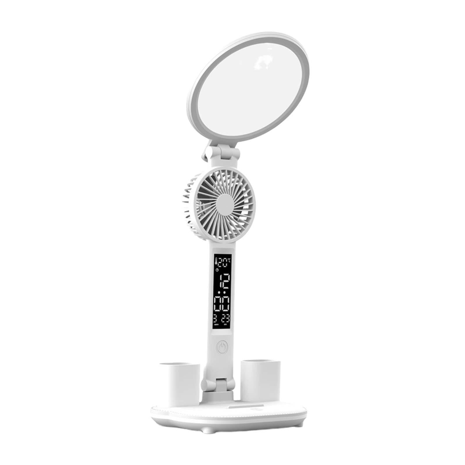 oshhnii Desk Light with Fan Portable Fan Clock and Lamp 3 in 1 Design ...