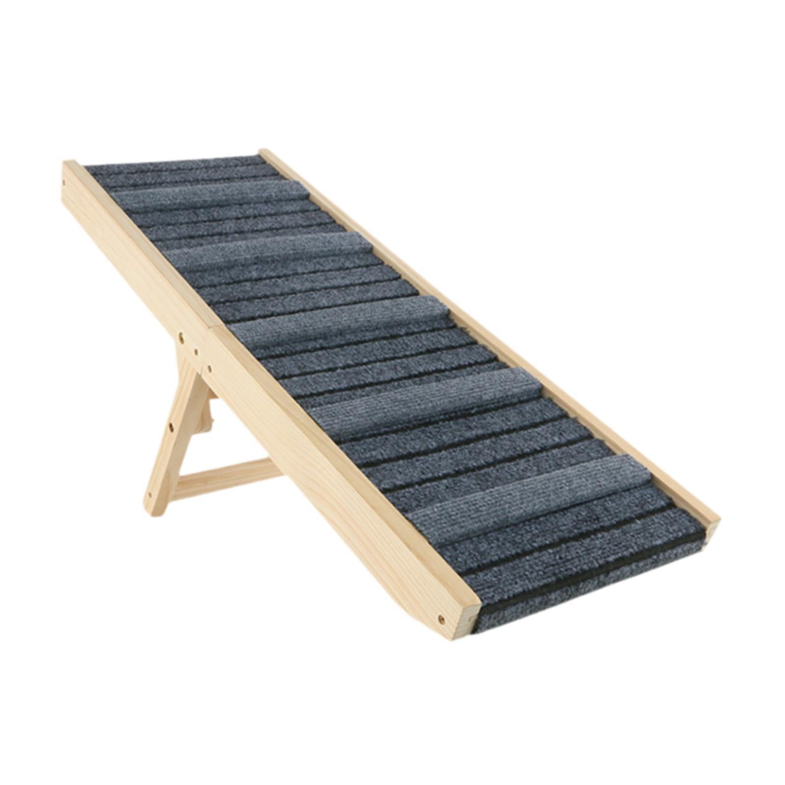 oshhnii Dog Ramp Adjustable Foldable with Traction Mat Pet Ladder for ...