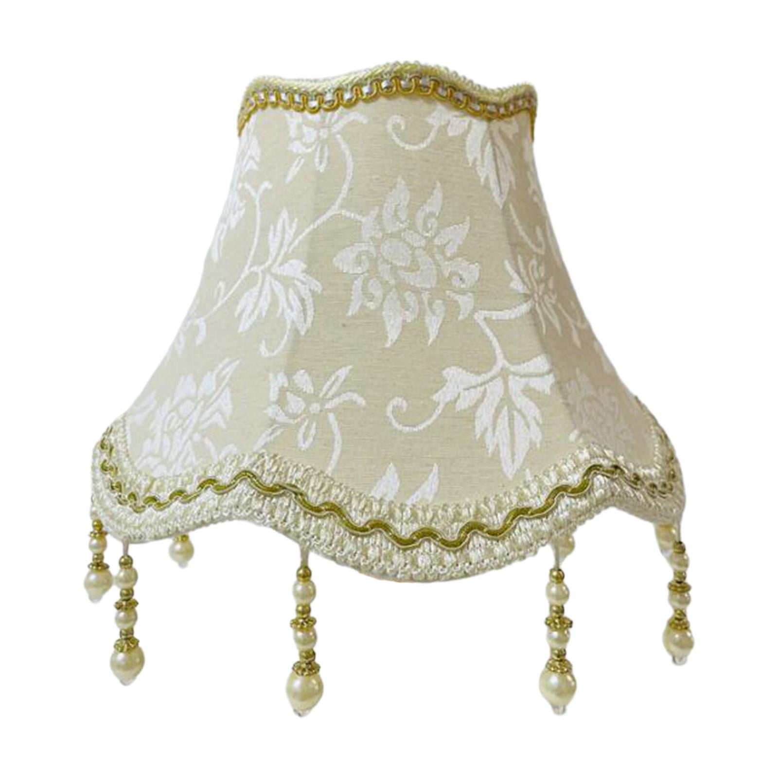 oshhnii Fabric Lampshade Ceiling Lamps E27 Base Retro Fringe Lamp Shade ...