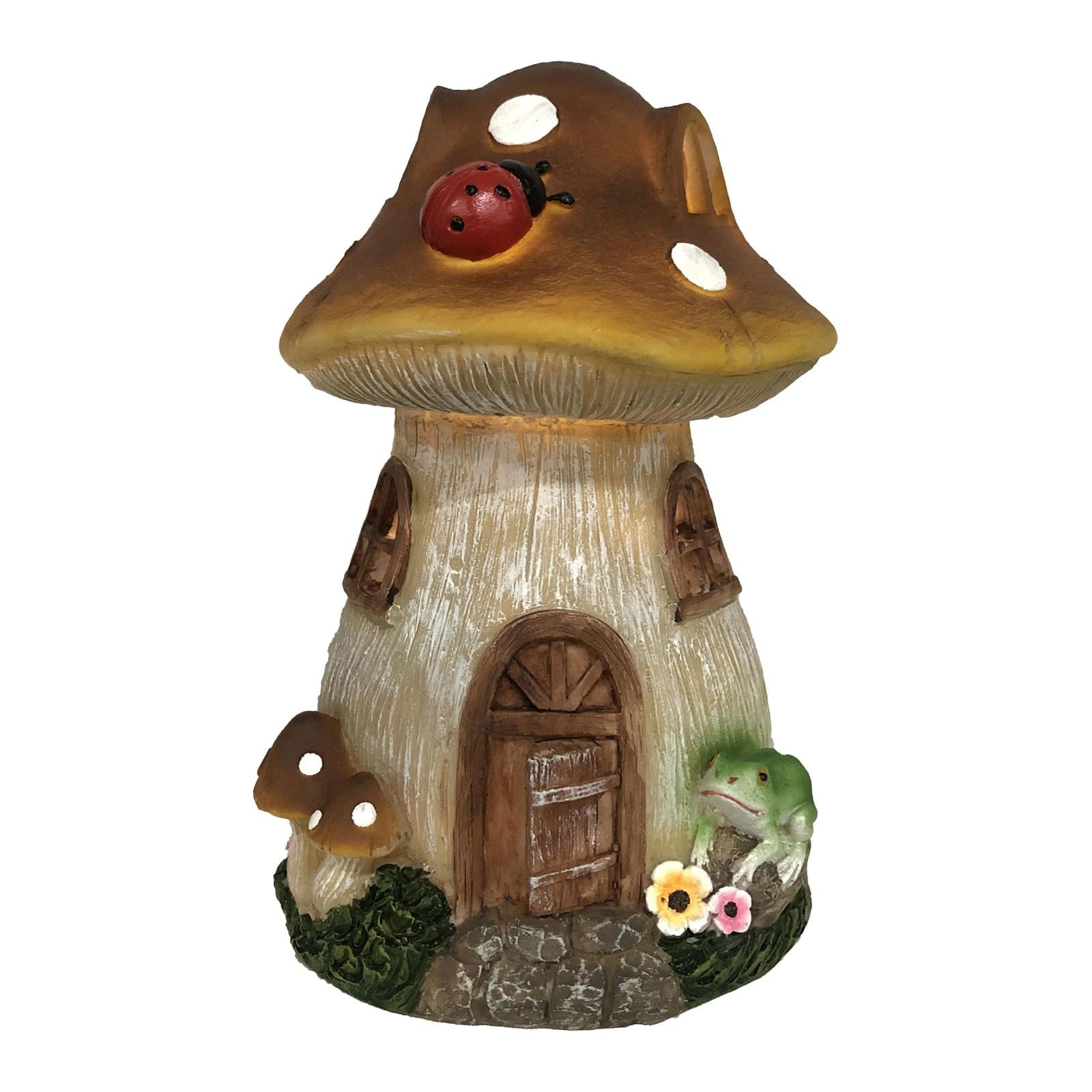 oshhnii House Statue Night Light Adorable Garden Sculpture for Lawn ...