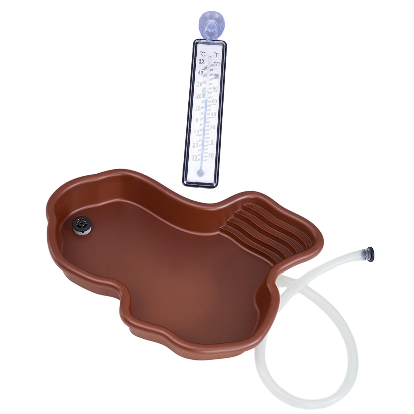oshhnii Reptile Bathing Dish Pool Reptile Feeding Water Bowl for Snake ...