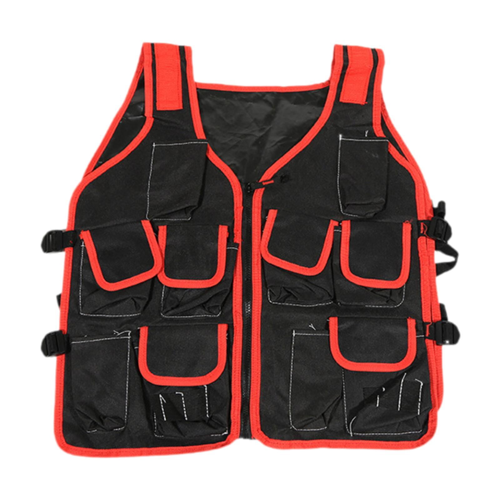 oshhnii Tool Vest Electrician Carpenter Vest for Gardening Construction ...