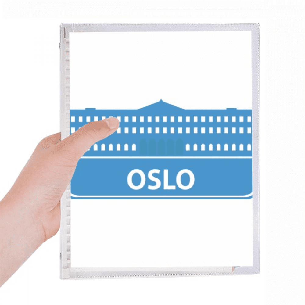 oslo norway blue landmark pattern notebook loose diary refillable ...