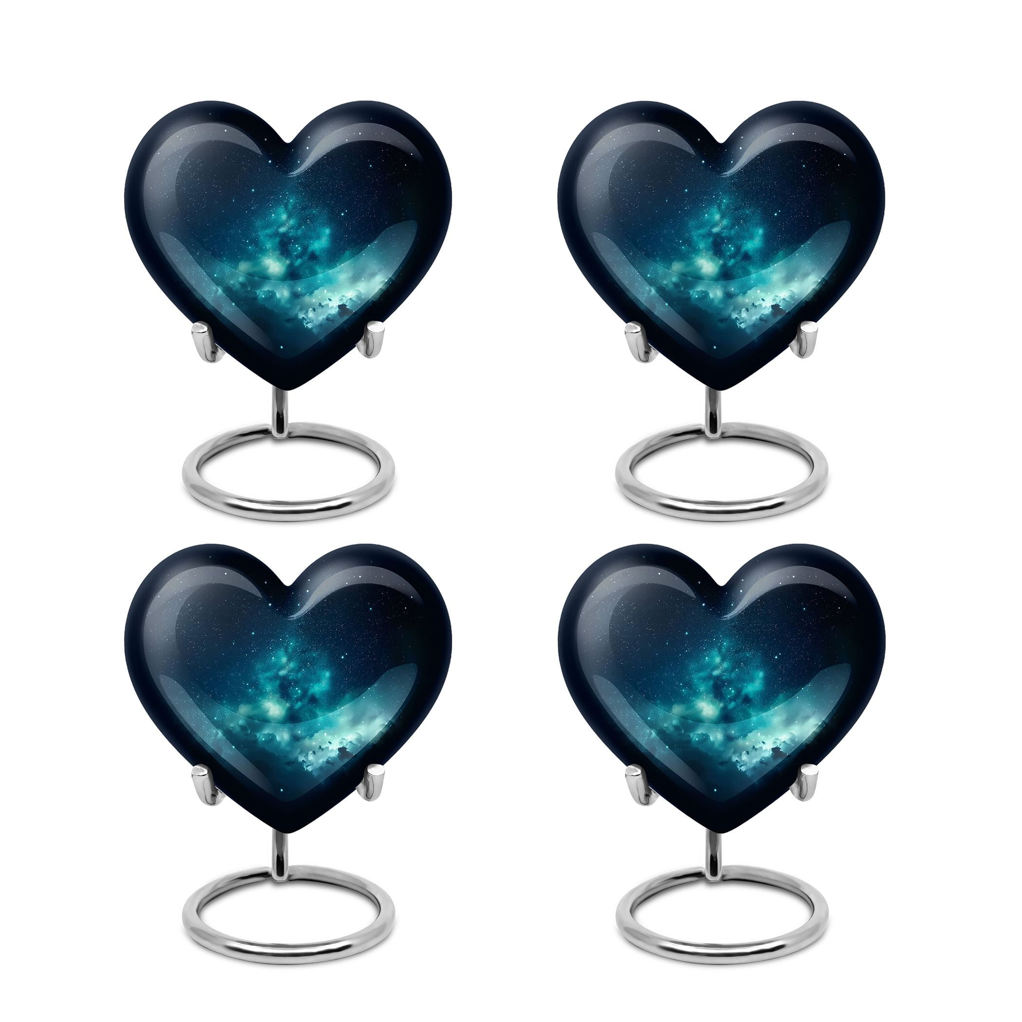 osmic Veil Over a Slumbering World - Heart Urn For Human Ashes - Unique ...