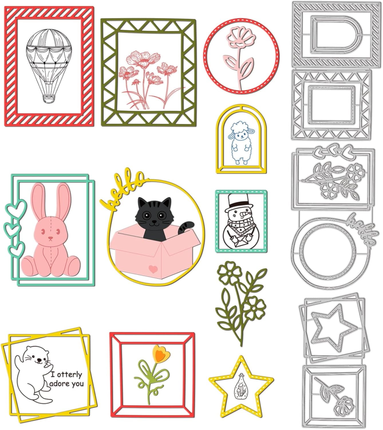 oto Frame Cutting Dies Geometry Framework Mixed Media Motifs Embossing ...