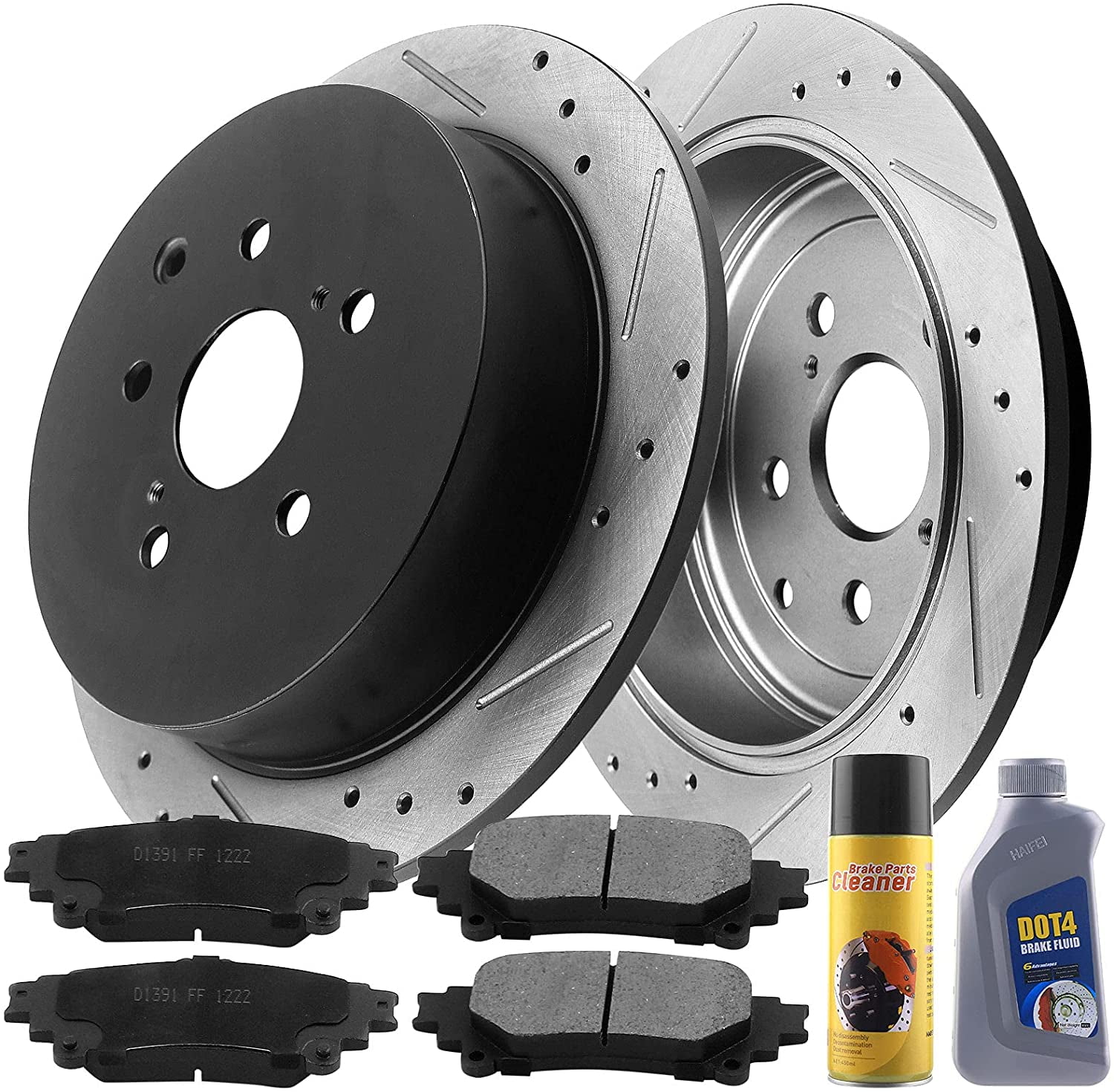 otorbyMotor Rear Brake Rotors 309mm Drilled & Slotted Brake Rotor ...