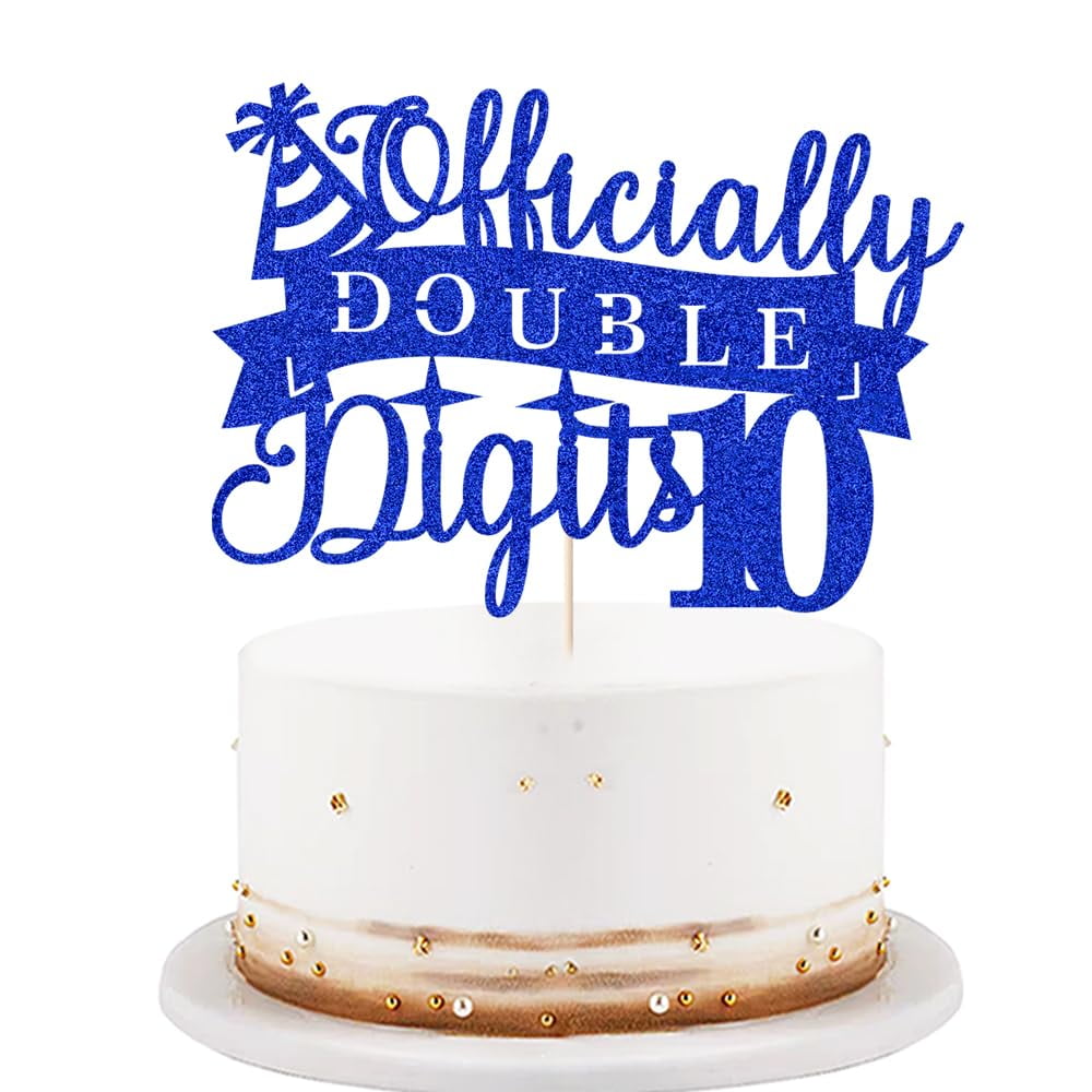 ouble Digits 10 Cake Topper-Officially Double RST1 Digits 10/Out Single ...