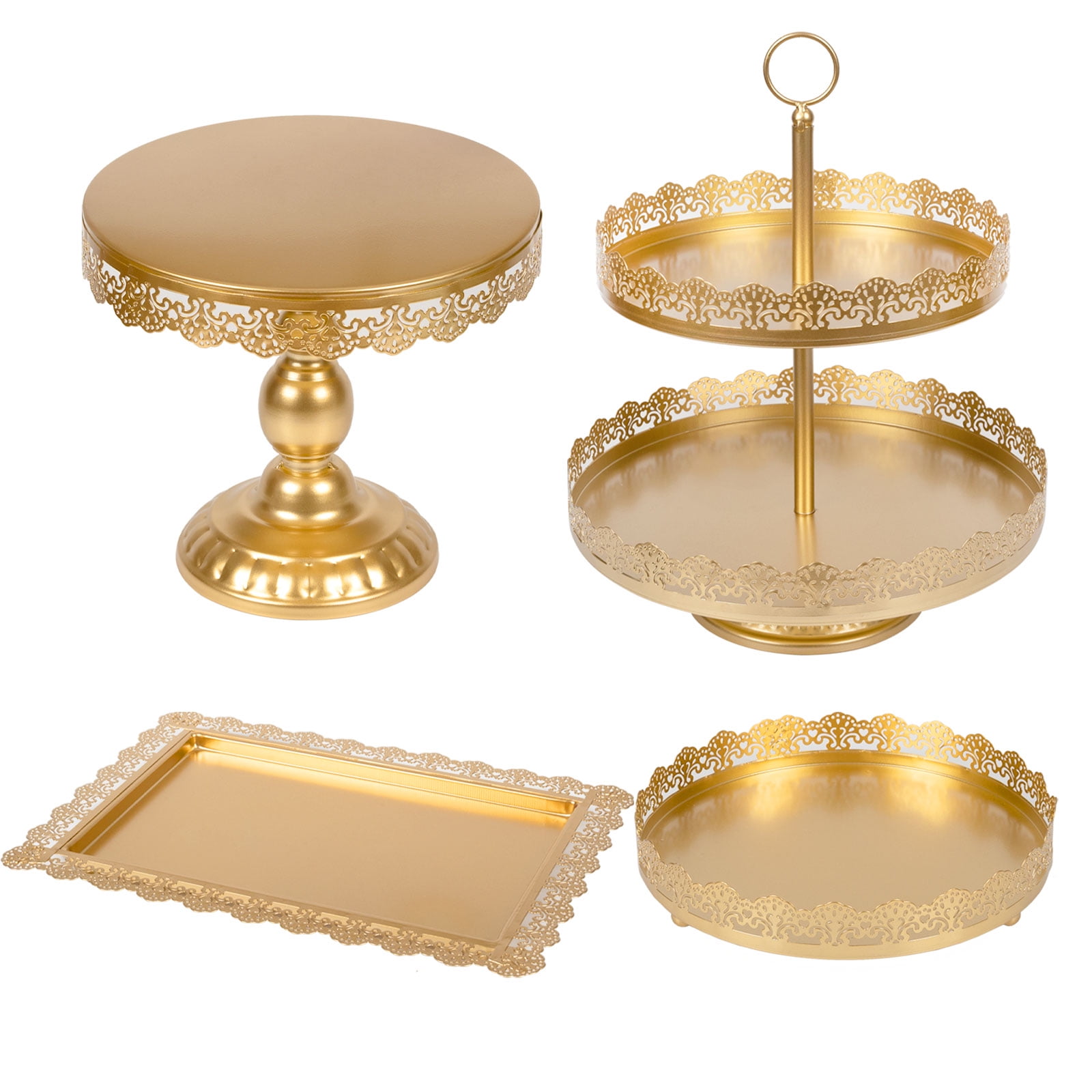Free Shipping! ounewxy Gold Cake Stand Set - Cake Stands for Dessert ...