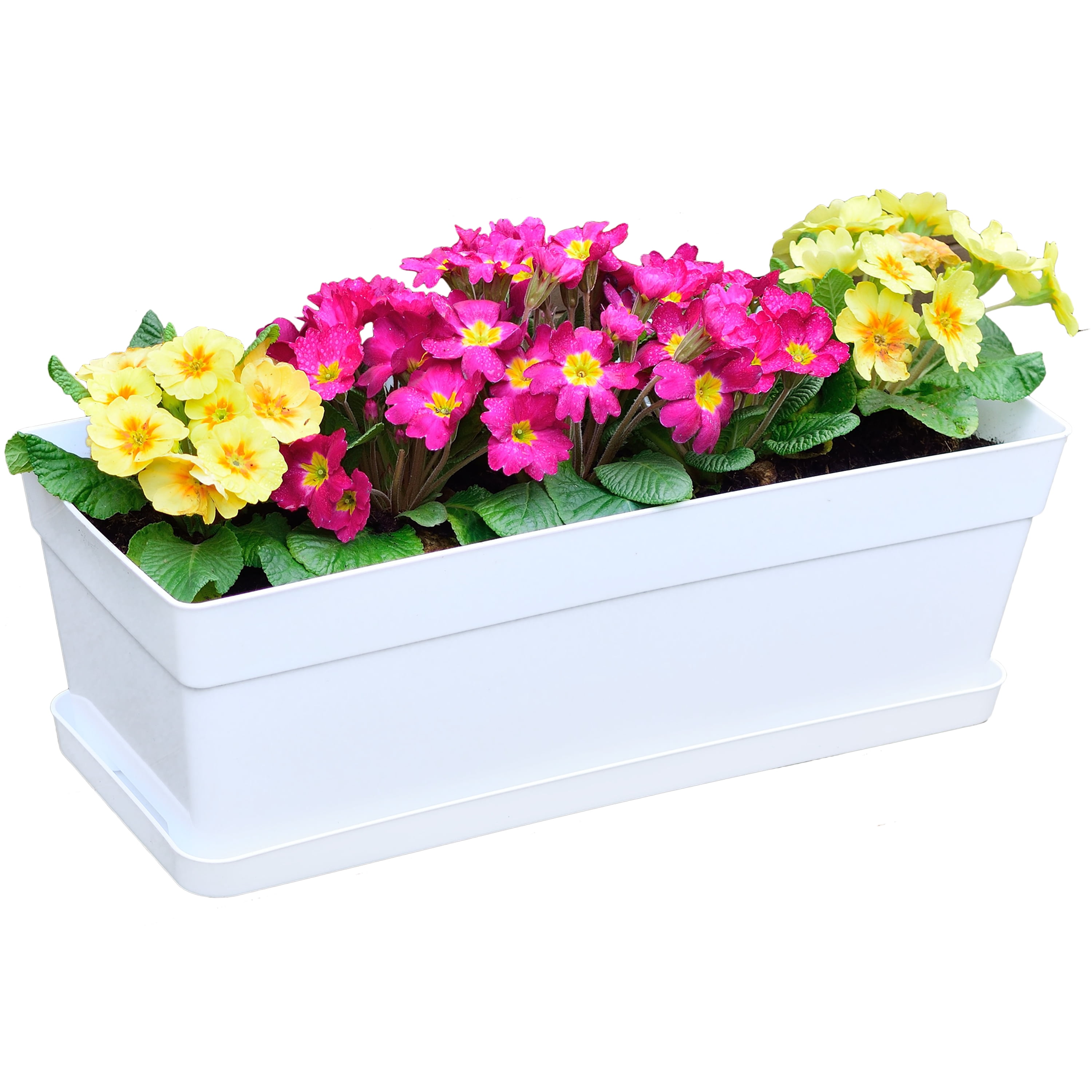 oungever 3 Pack 15 Inch Plastic Window Box Planter, Heavy Duty, Flower ...