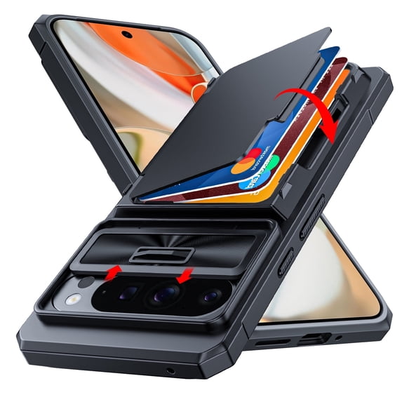 Oupeigar Google Pixel 9/9 Pro Case with RFID Blocking & Kickstand ...