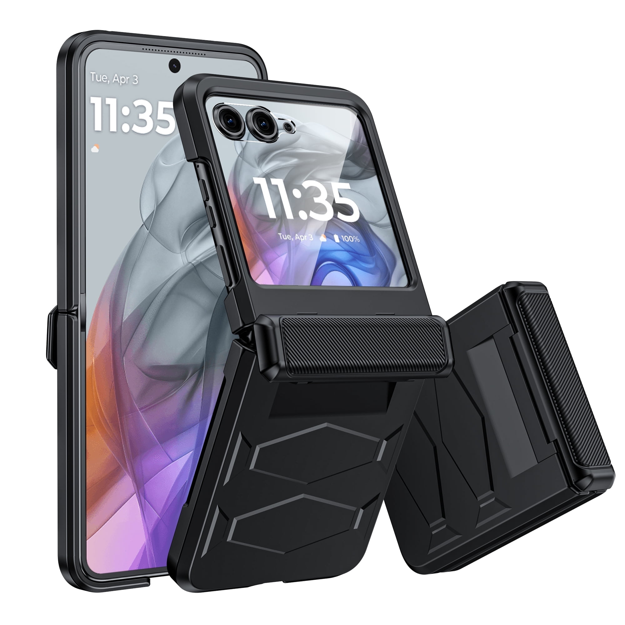 oupeigar FOR Motorola Razr 2024 Case, Hinge Protection & HD Clearly ...