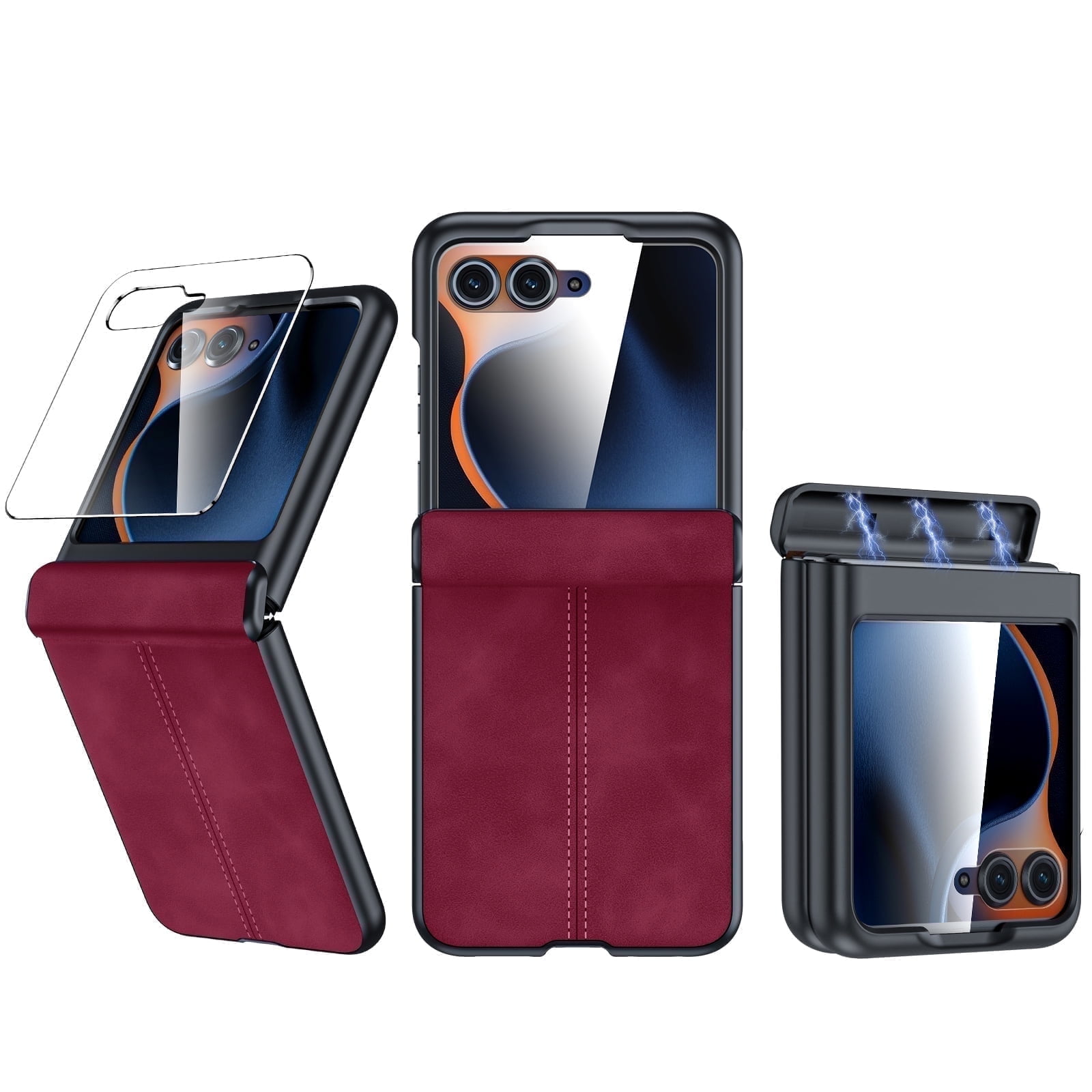 Oupeigar for Motorola Razr 60 2025/Razr 50 2024 Case Built-in Screen ...