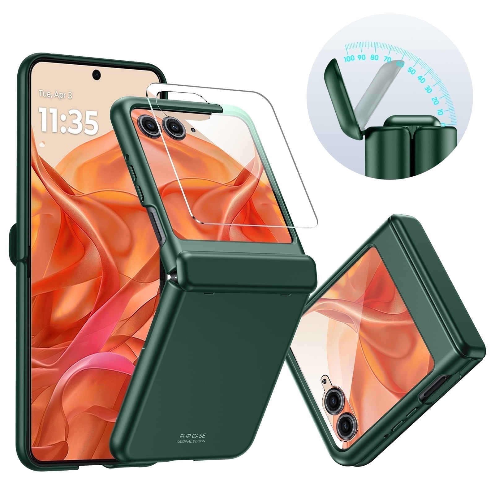 oupeigar For Motorola Razr 60 2025/Razr 50 2024 Case, with Hinge ...