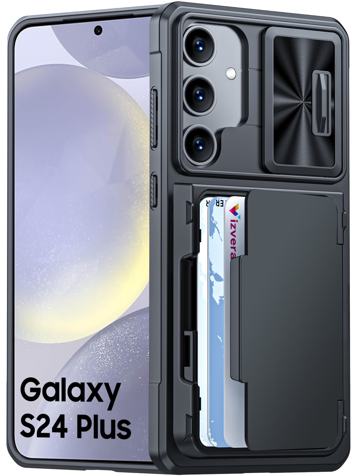 oupeigar For Samsung Galaxy S24+ Plus Wallet Case, with RFID Cards Holder (4 Cards) & Camera ...