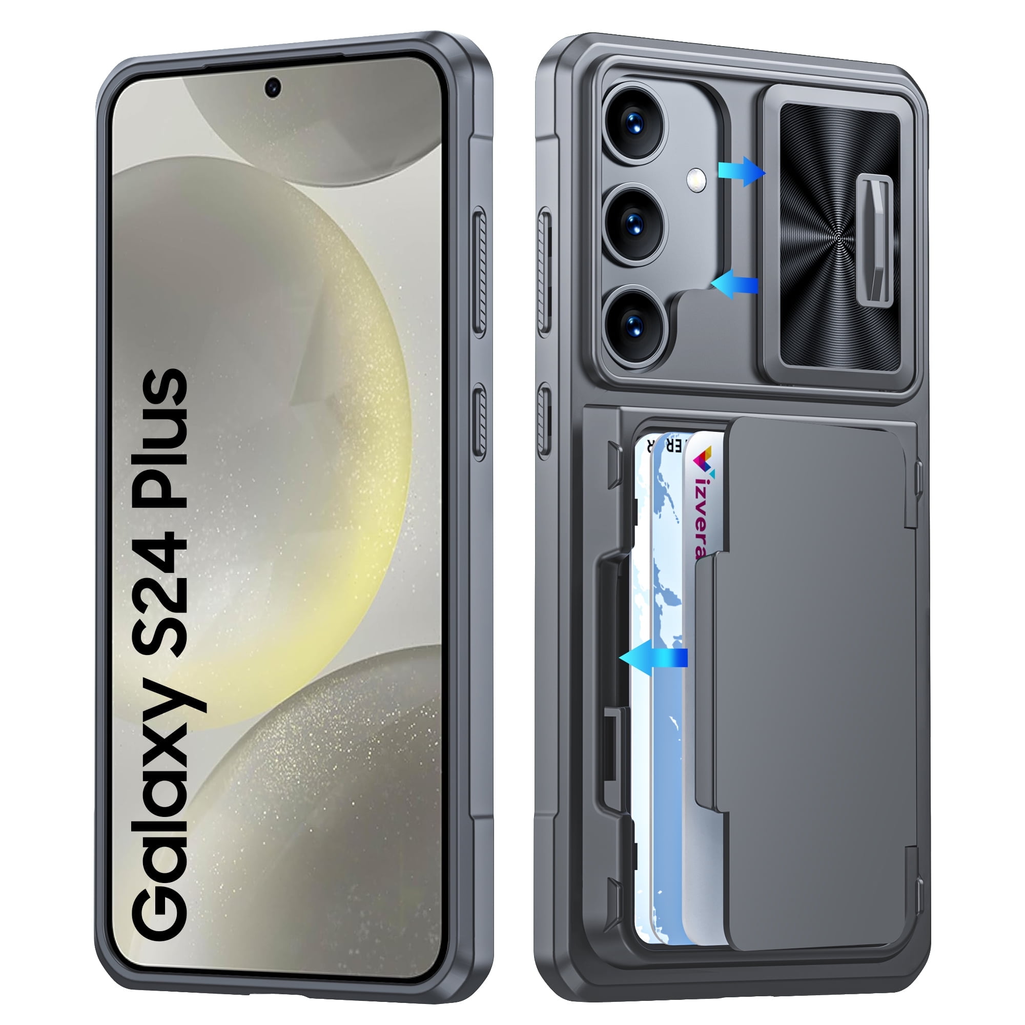 oupeigar For Samsung Galaxy S24+ Plus Wallet Case, with RFID Cards Holder (4 Cards) & Camera ...