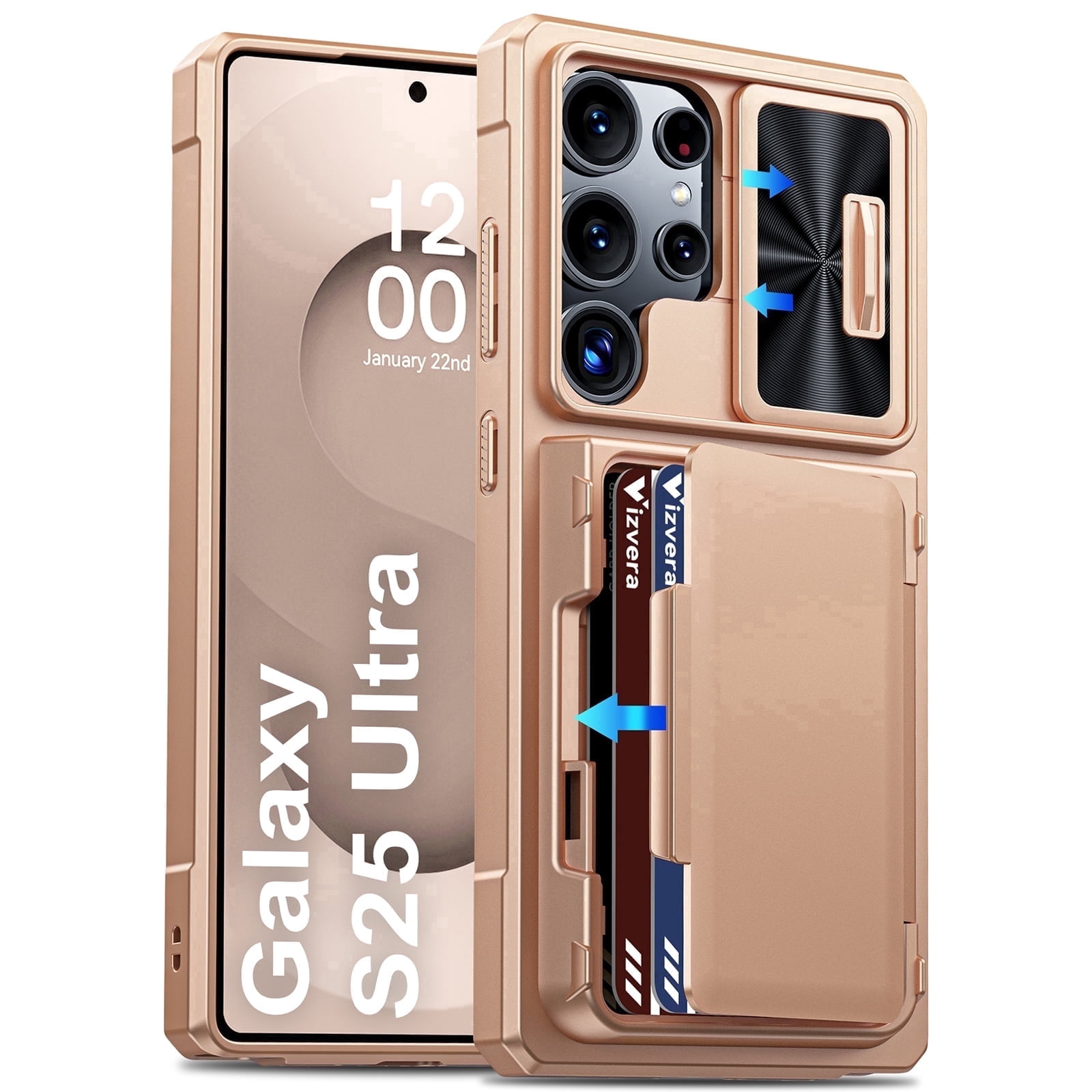 Oupeigar for Samsung Galaxy S25 Ultra Case, with [Cards Holder][Camera ...