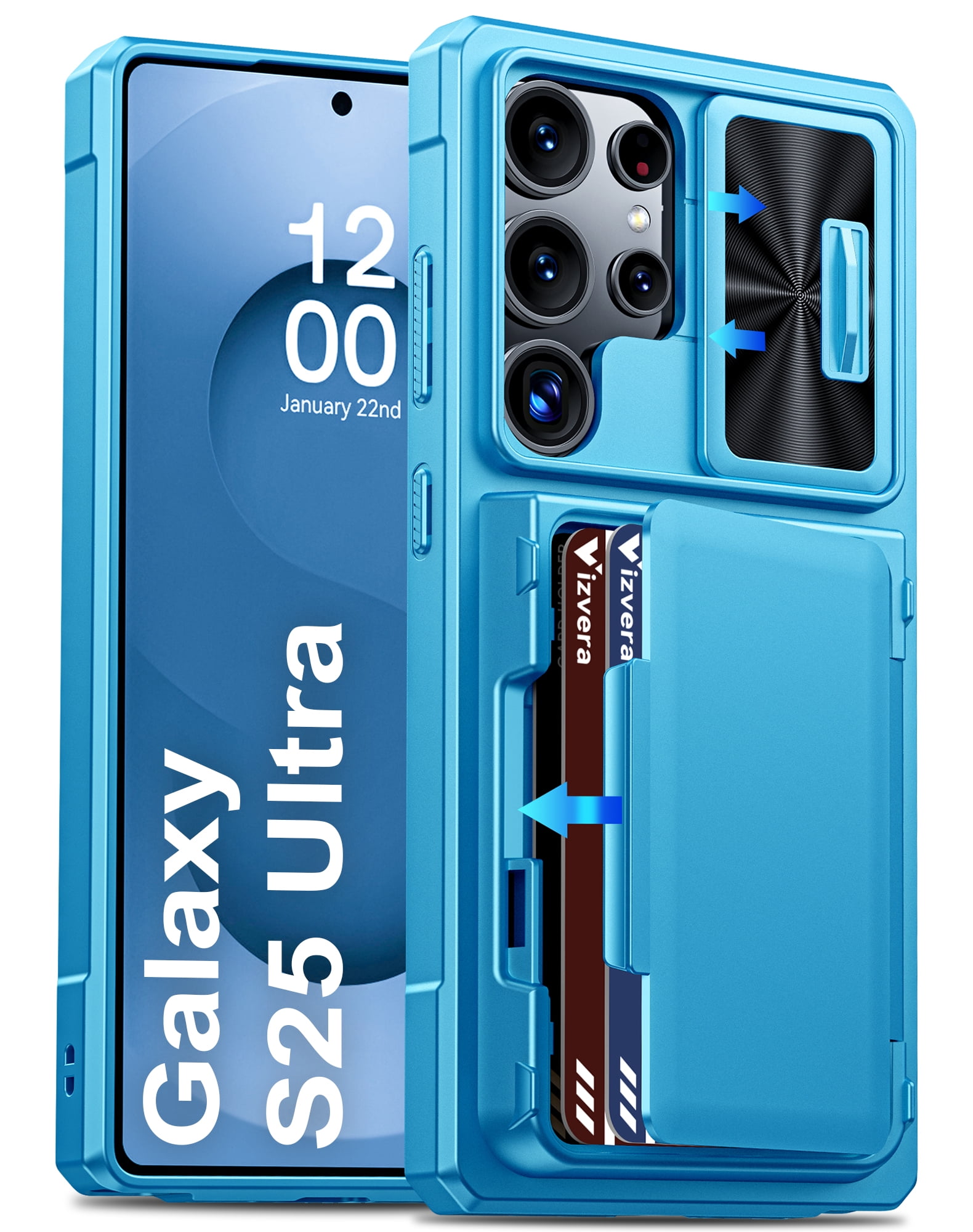 oupeigar For Samsung Galaxy S25 Ultra Case, with RFID Cards Holder ...