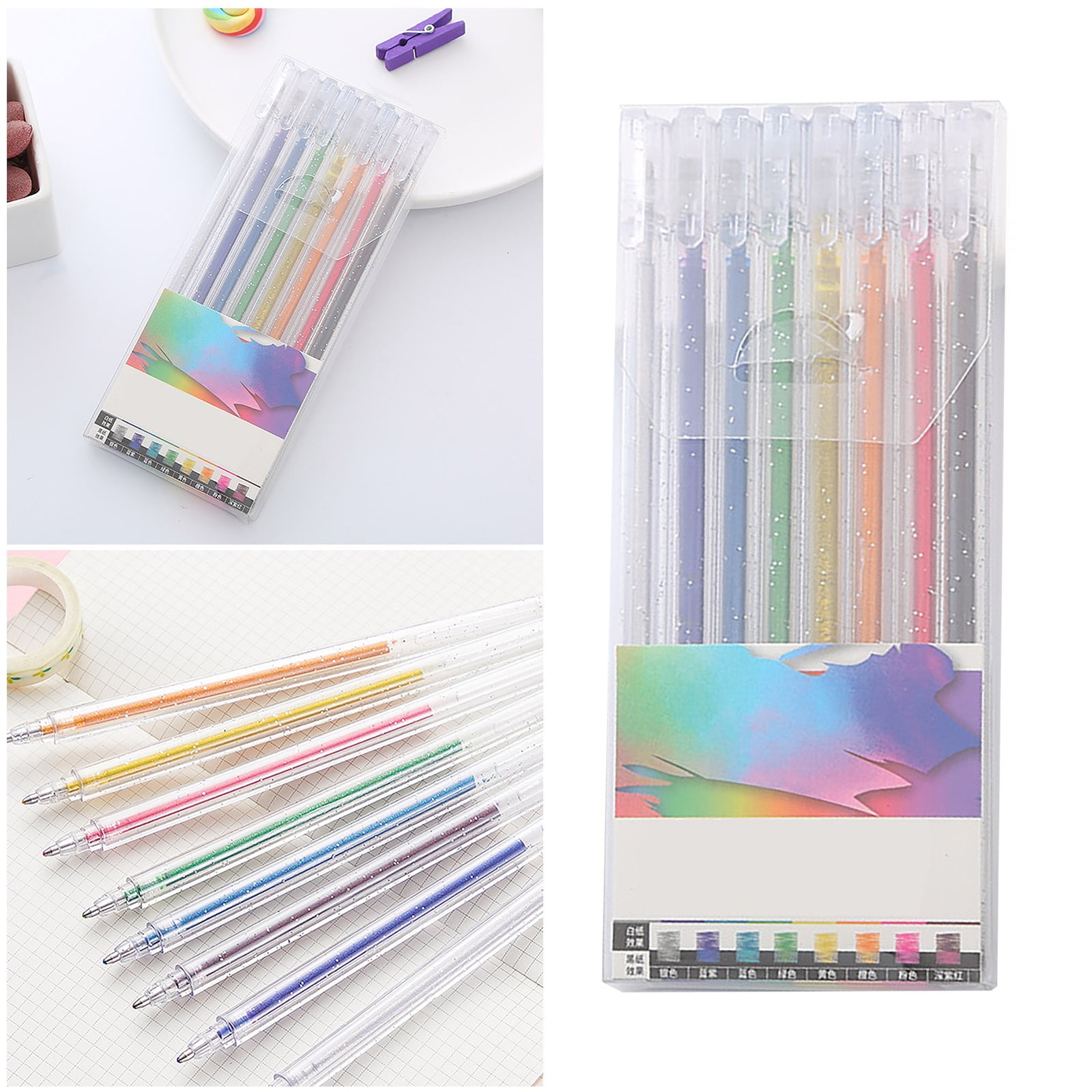 out Pens Flash Color Changing Gel Pen Color Hand Written Pen Student ...