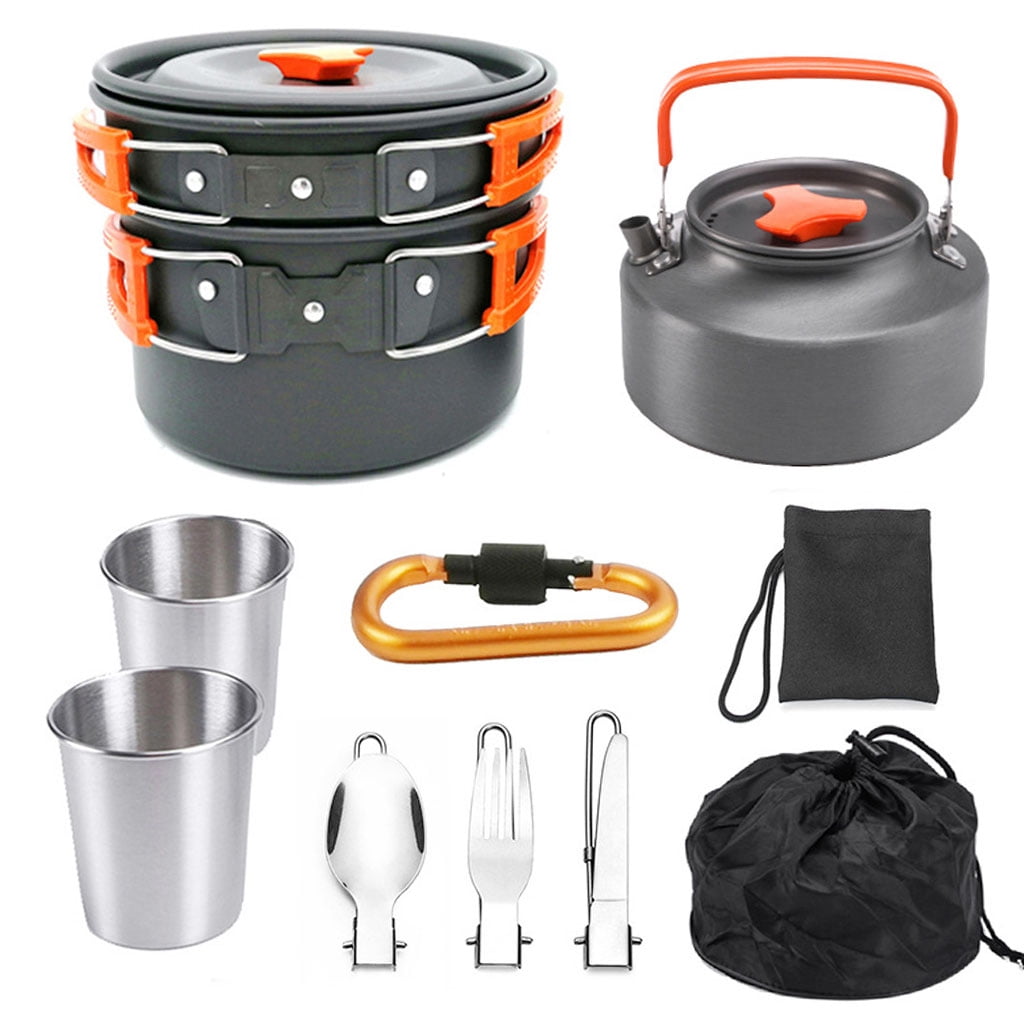 outdoor cookware,camping cookware mess for 2 campfire,stainless outdoor ...