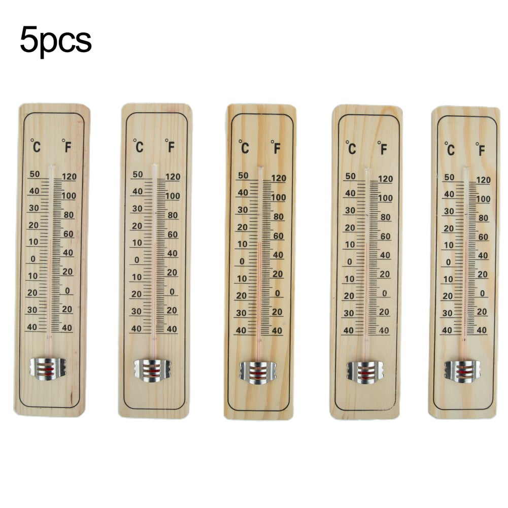 outdoor indoor wood outdoor thermometer analog room garden thermometer ...