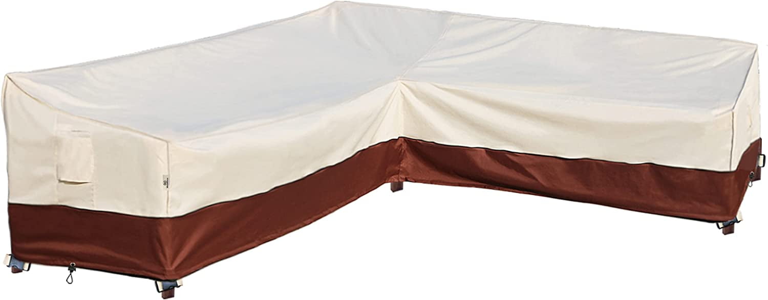 outdoor l-shaped patio furniture covers - waterproof, rip-stop, anti-uv ...