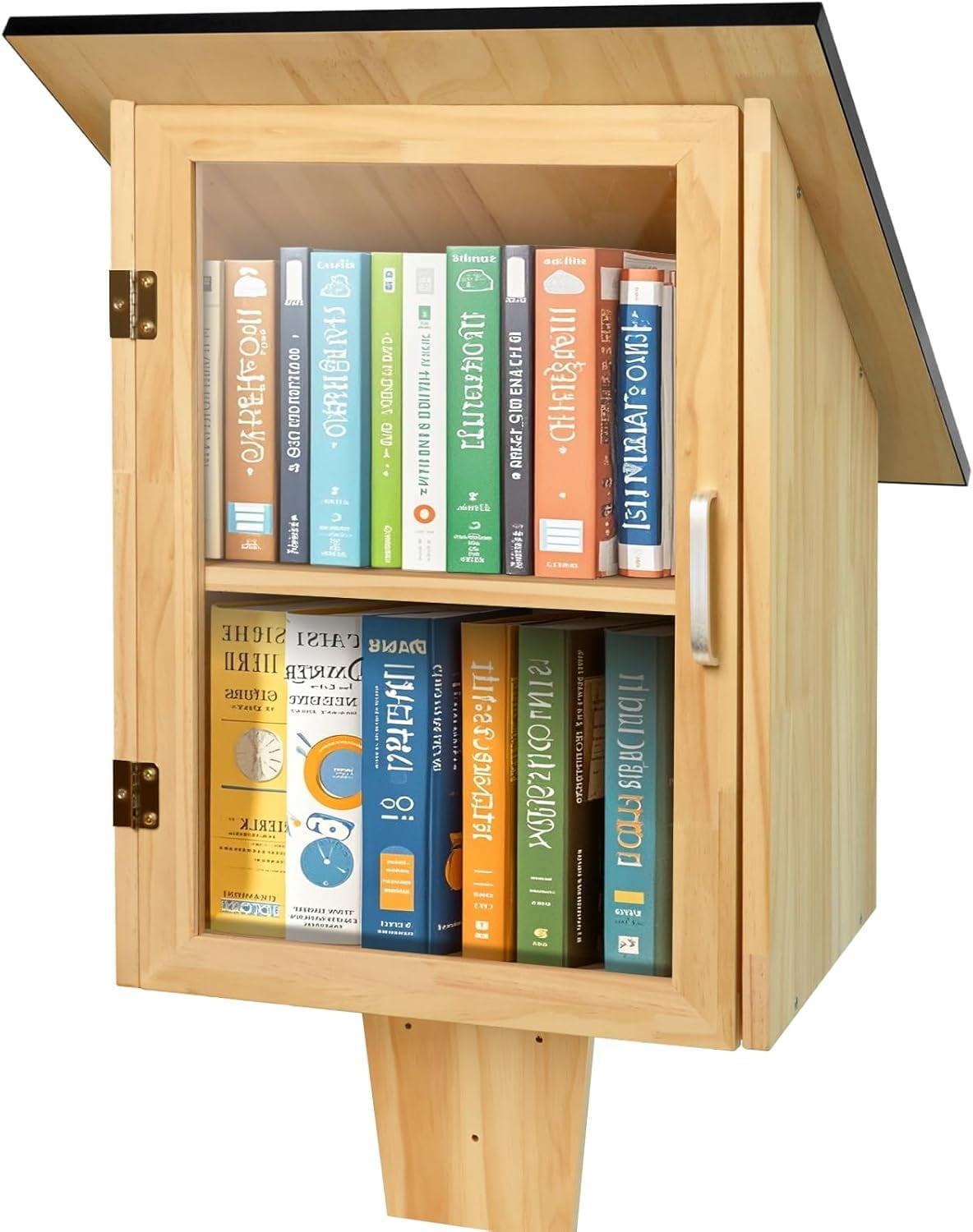 Outdoor Library Book Box, Double Little Library for Sharing books, DIY ...