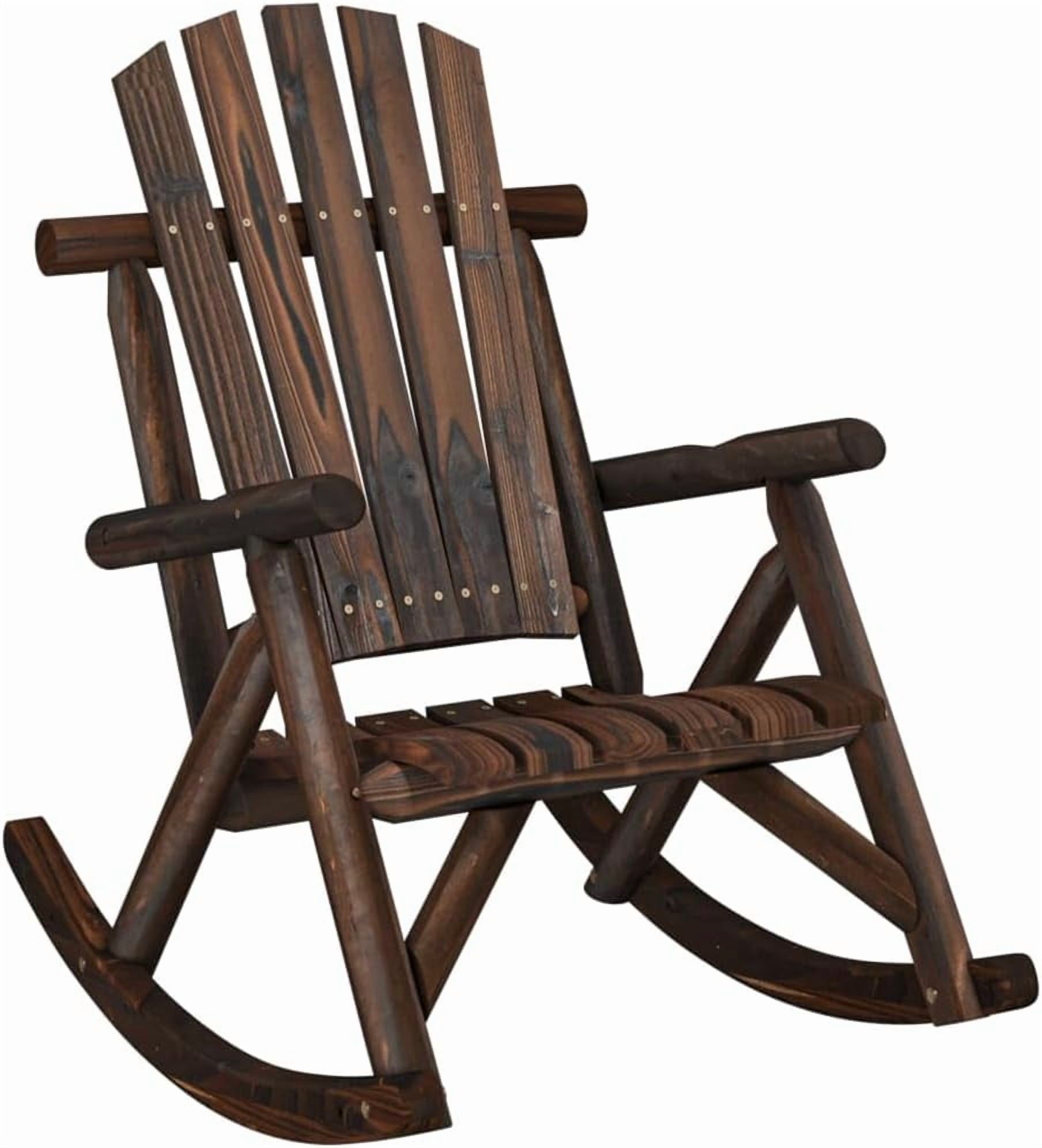 **outdoor patio rocking chair, rustic solid wood spruce, 27.2"x37.8"x39 ...