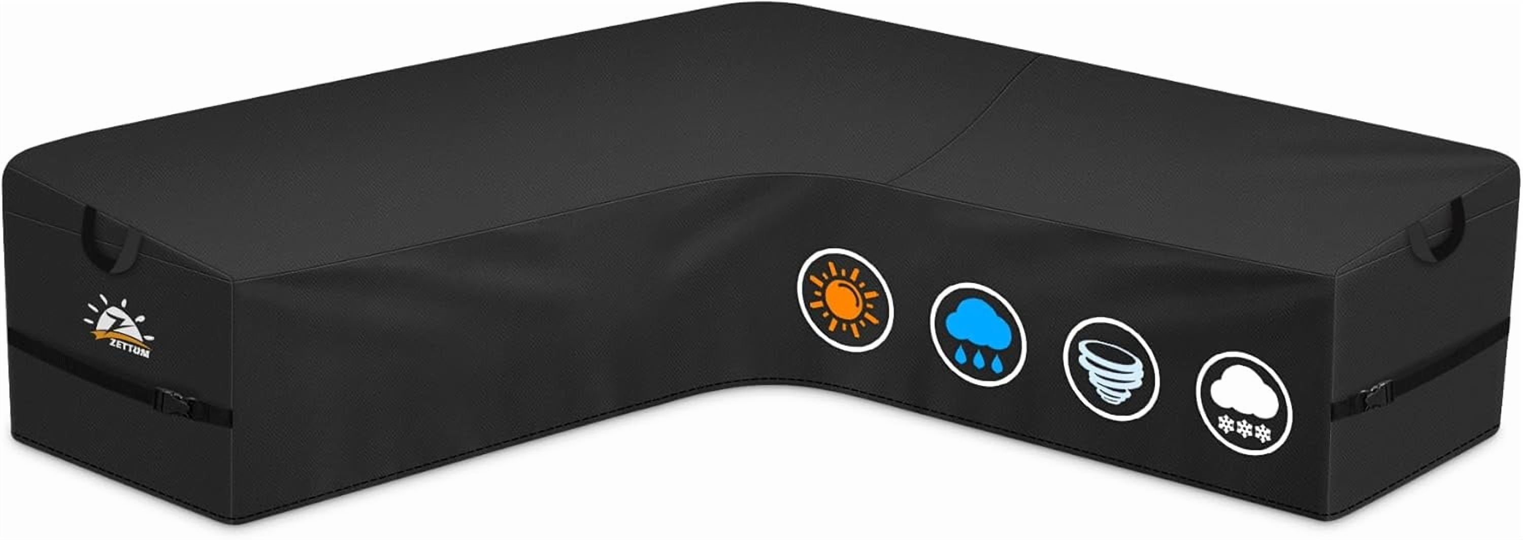 outdoor v-shaped sectional cover - 600d patio sectional sofa cover ...