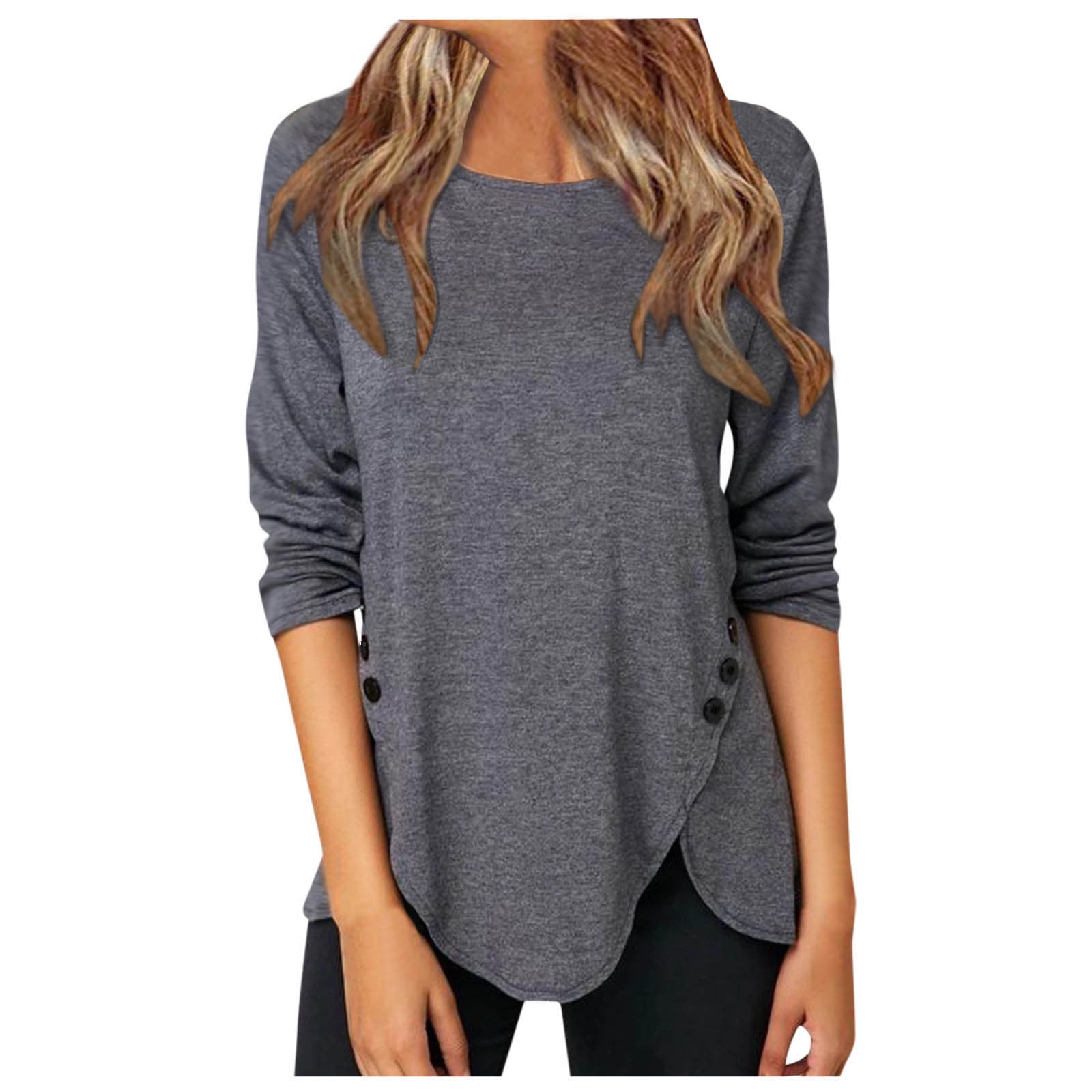 outfmvch hoodies for women casual long sleeve tunic shirts round neck ...