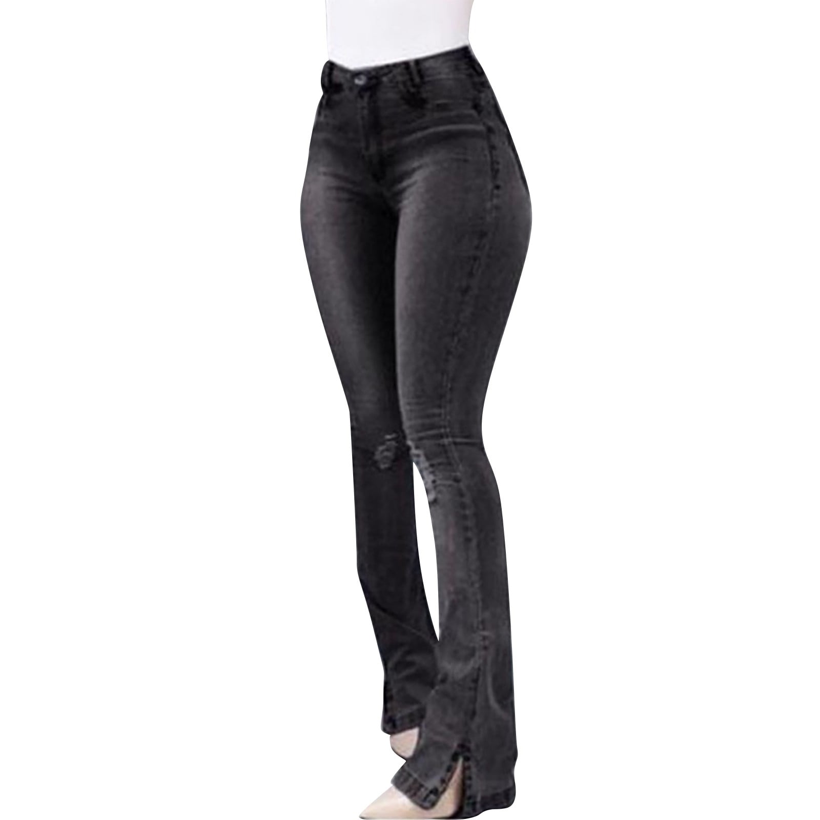 Outfmvch Jeans For Women Skinny Ripped Bell Bottom Jeans For Classic