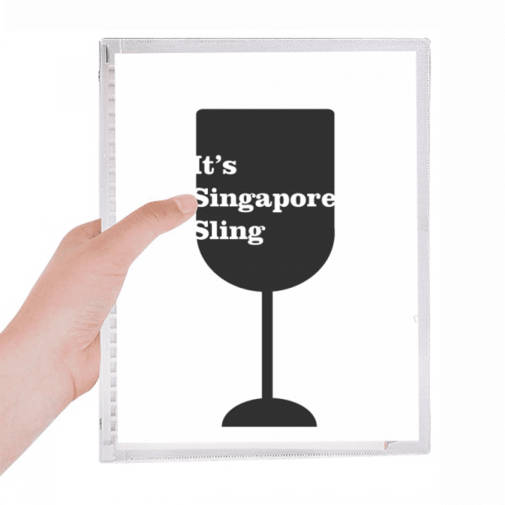 outline of singapore sling notebook loose diary refillable journal ...