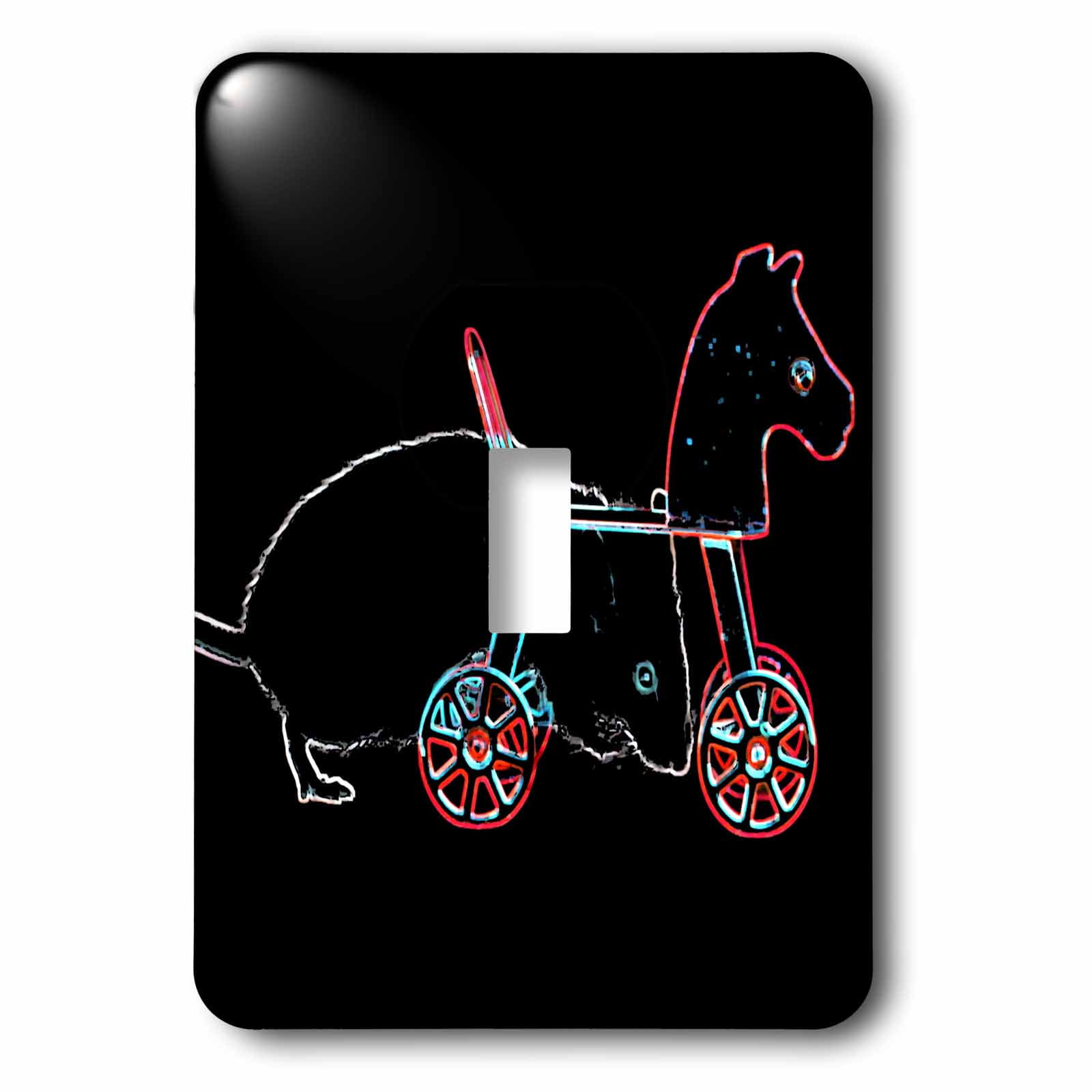 outline white mouse horse toy single toggle switch lsp-194419-1 ...