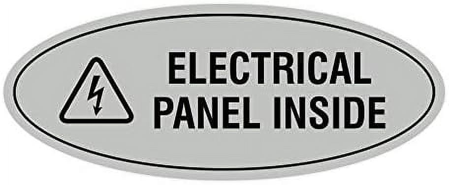 oval electrical panel inside sign (lt gray) - medium - Walmart.com