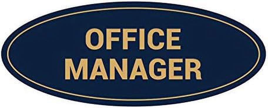 oval office manager sign (navy blue/gold) - large - Walmart.com