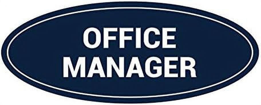 oval office manager sign (navy blue/white) - medium - Walmart.com