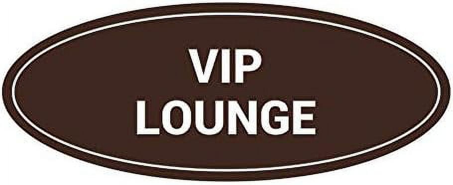 oval vip lounge sign (dark brown) - medium - Walmart.com