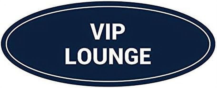 oval vip lounge sign (navy blue/white) - small - Walmart.com